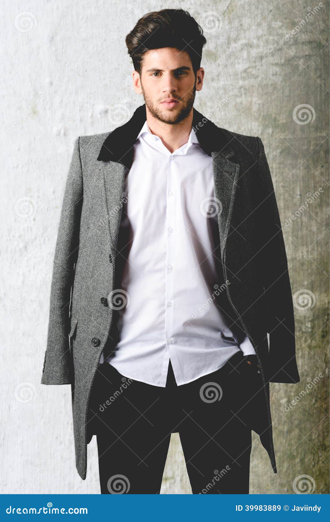 Handsome man wearing coat stock image. Image of casual - 39983889