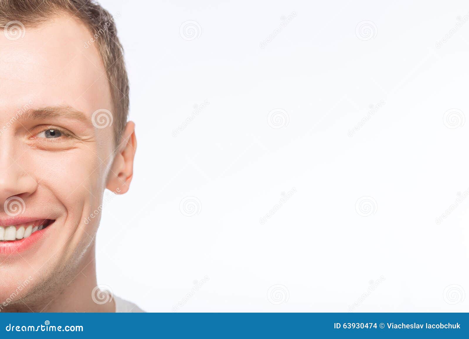 Handsome Man Wearing a Smile Stock Photo - Image of emotions, elated ...