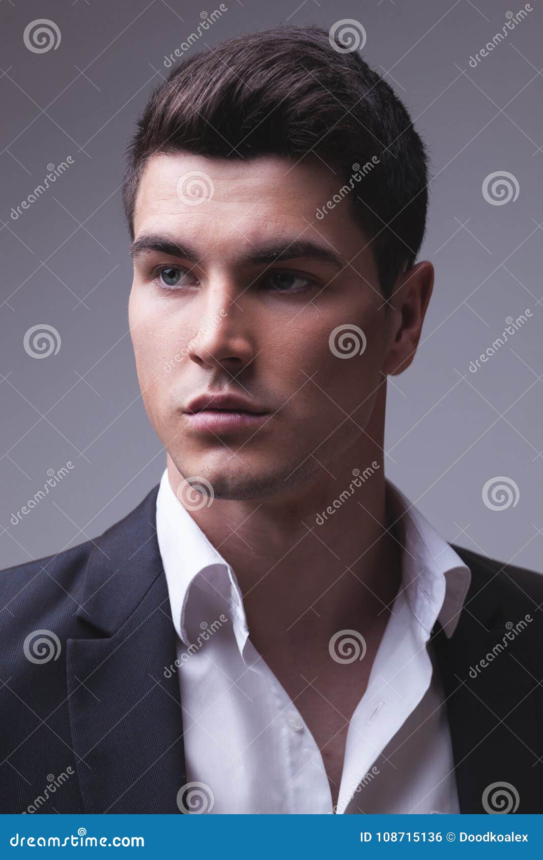 Handsome man wearing suit stock photo. Image of face - 108715136