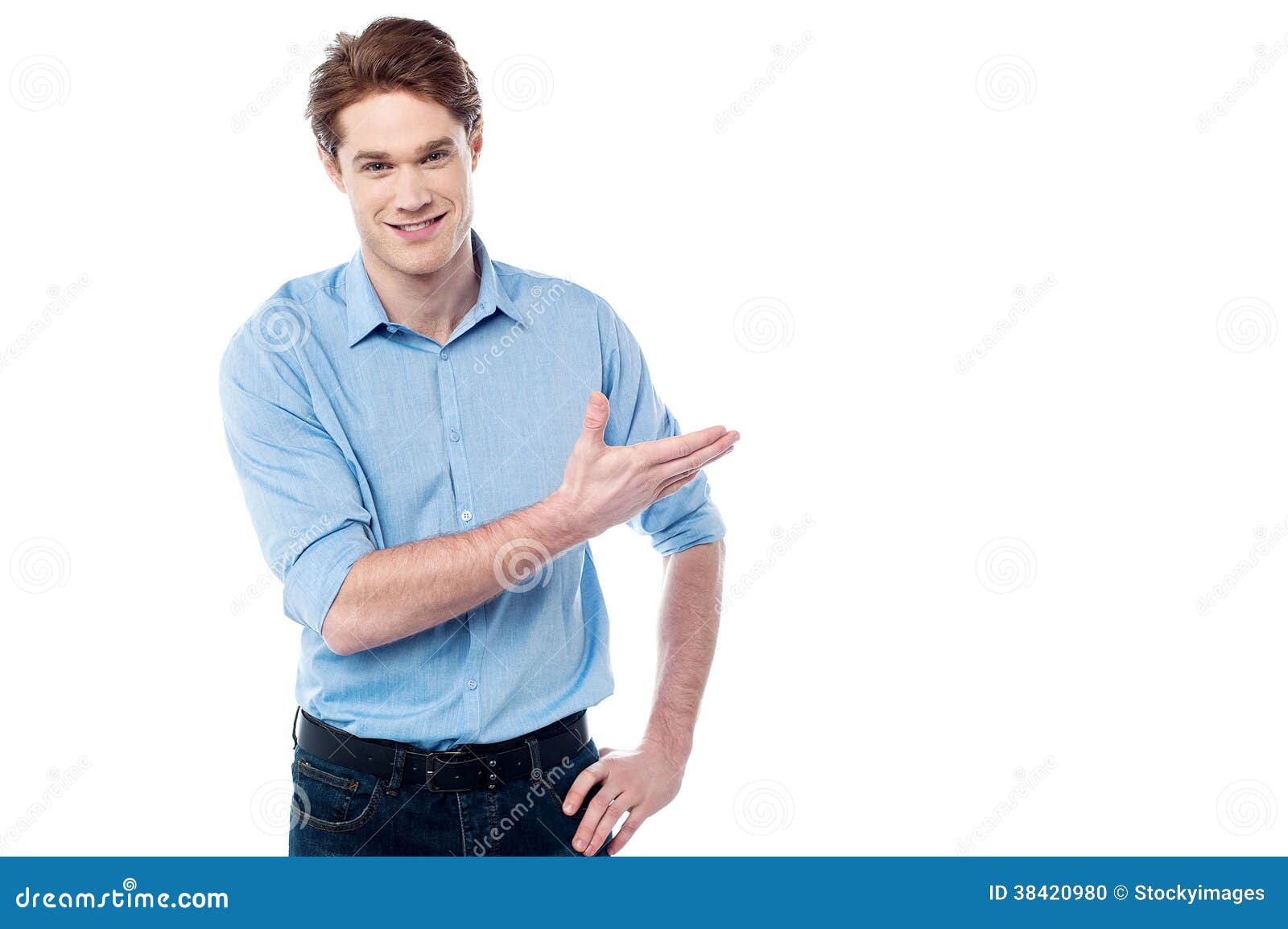 Handsome man welcoming stock photo. Image of ambitious - 38420980