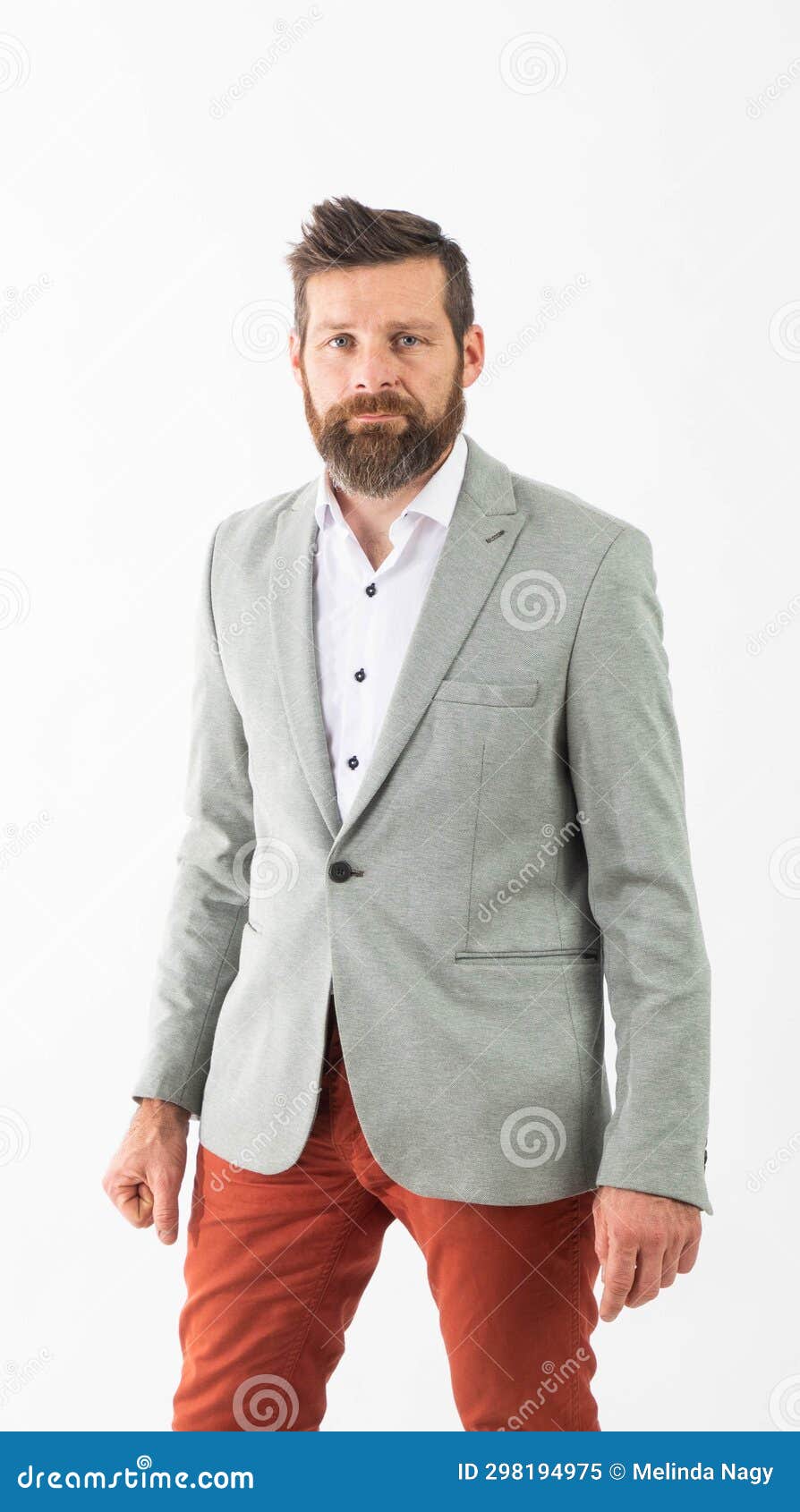 Handsome Man on White Background Stock Image - Image of businessman ...