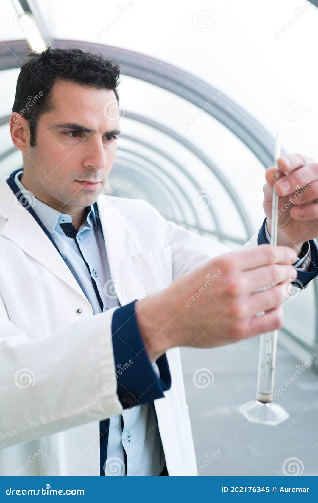 Handsome Man Working in Laboratory Stock Image - Image of clinical ...