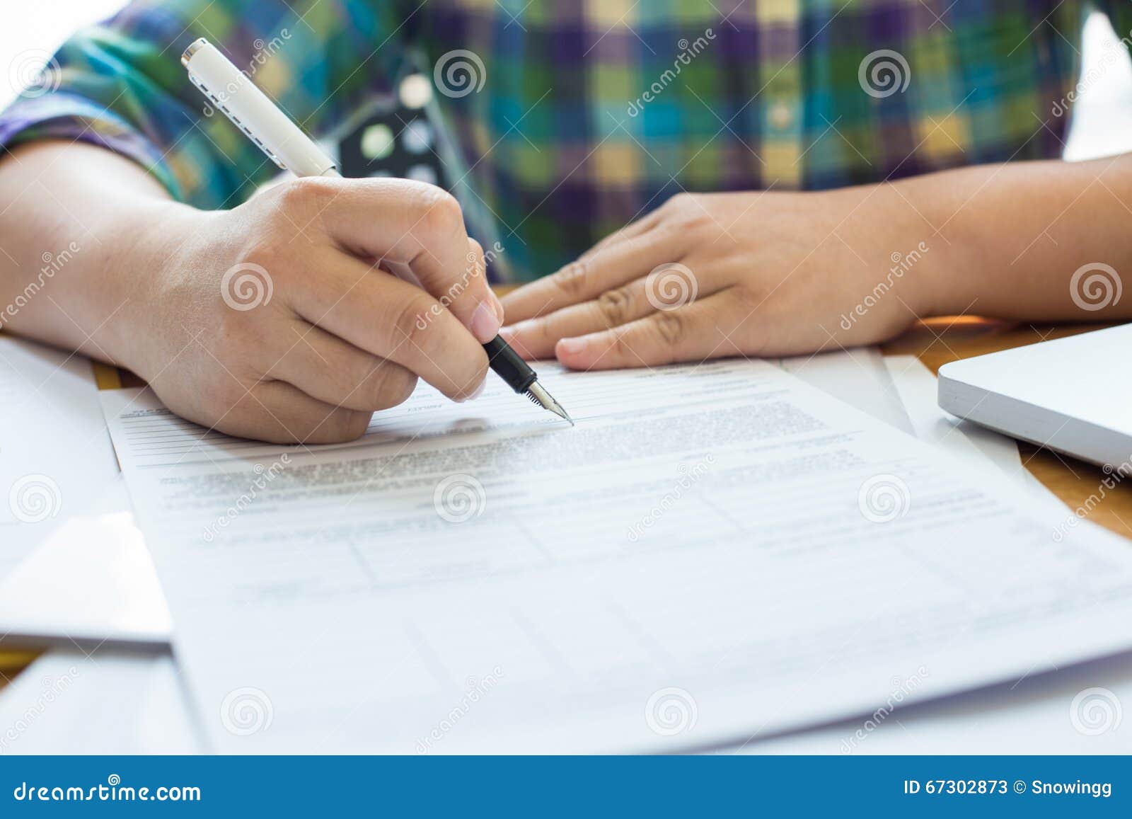 Handsome Man Working with Laptop and Documents at Office Stock Image ...