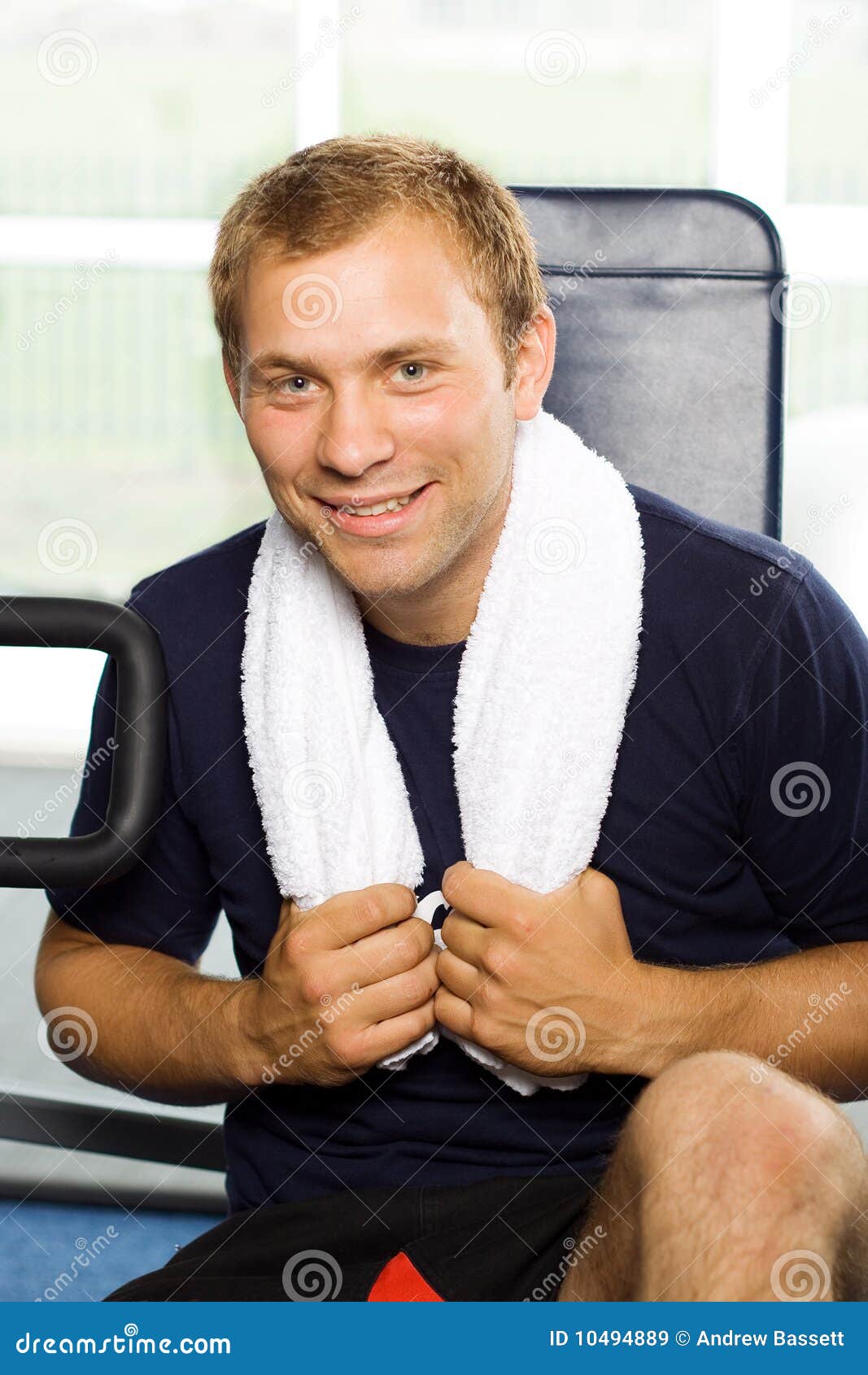 Handsome man working out stock image. Image of working - 10494889