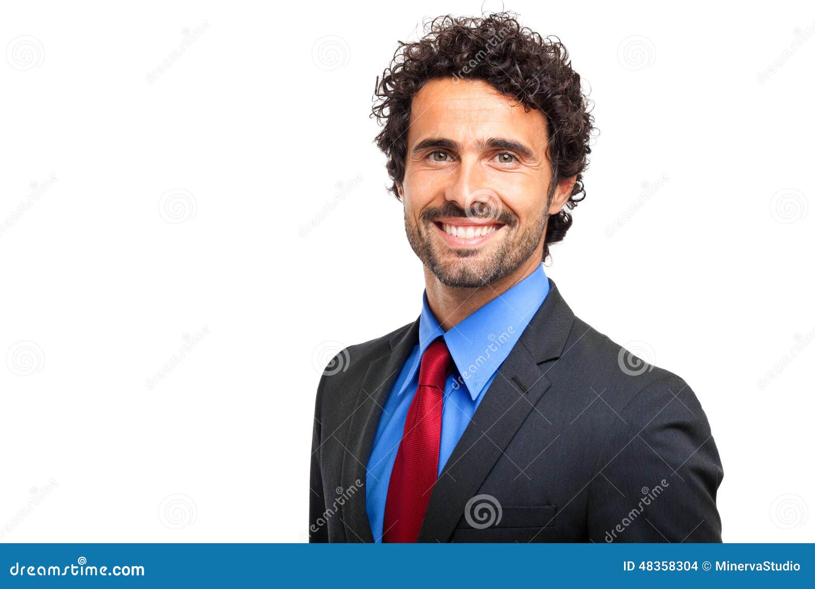 Handsome Manager Isolated on White Stock Photo - Image of manager ...