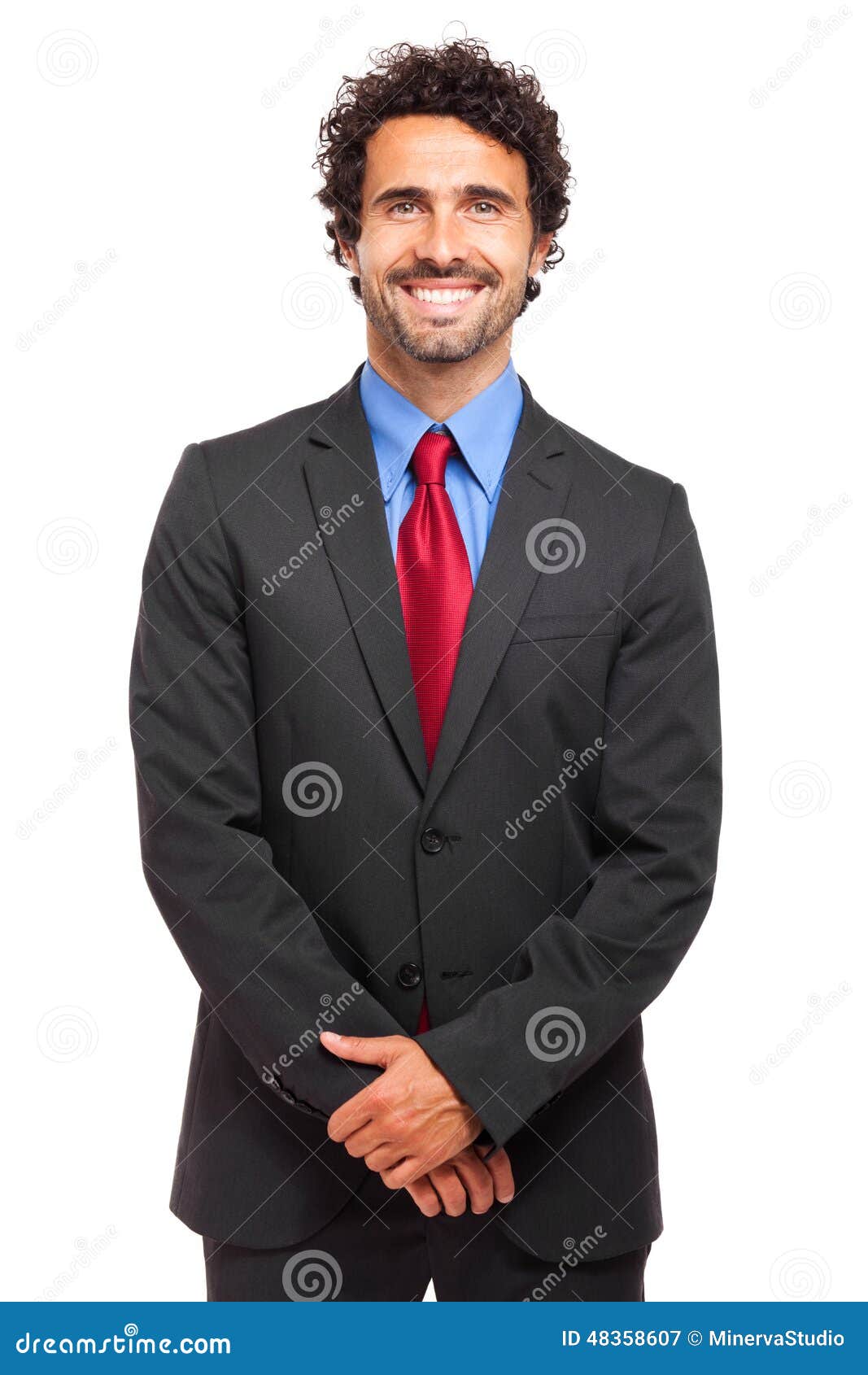 Handsome Manager Isolated on White Stock Image - Image of business ...
