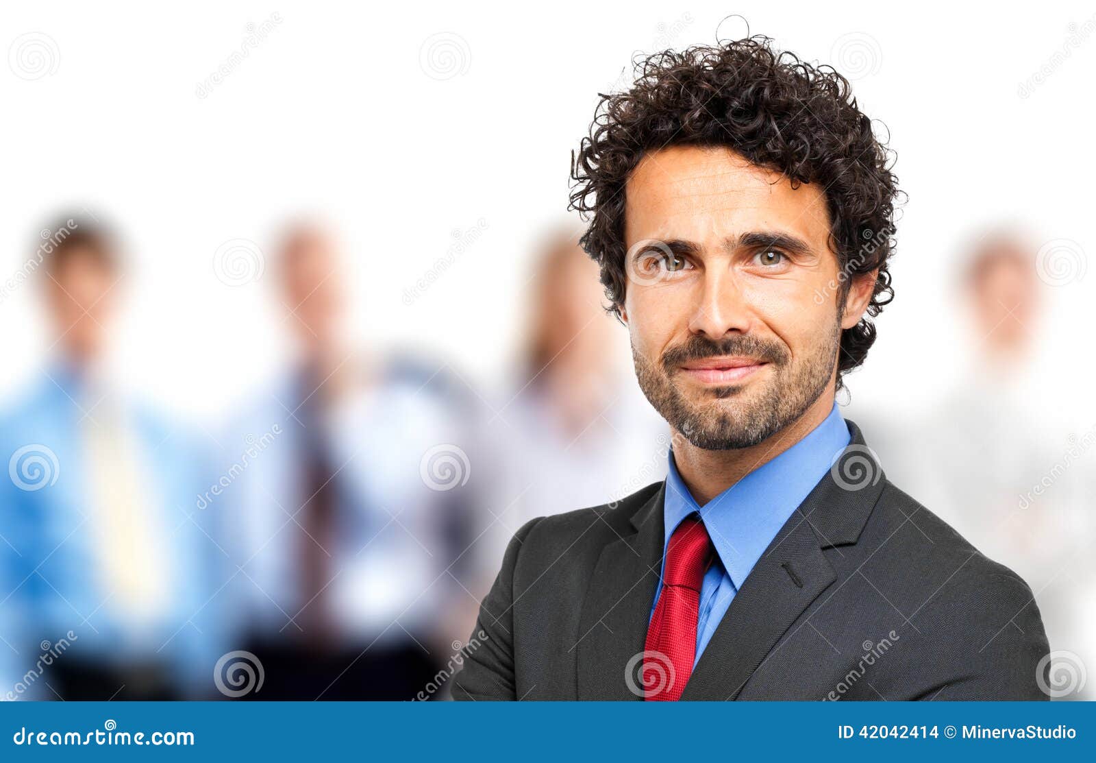 Handsome Manager Isolated on White Stock Photo - Image of adult, happy ...