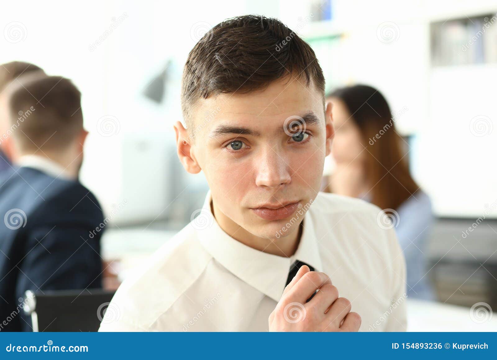 Handsome manager in office stock photo. Image of agreement - 154893236