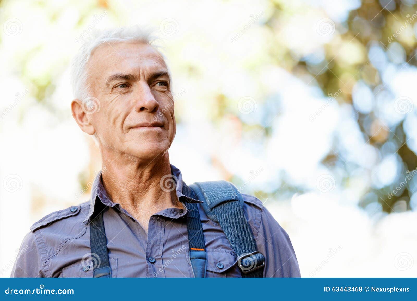 Handsome Mature Man Outdoors Stock Photo - Image of lifestyle, outdoors ...