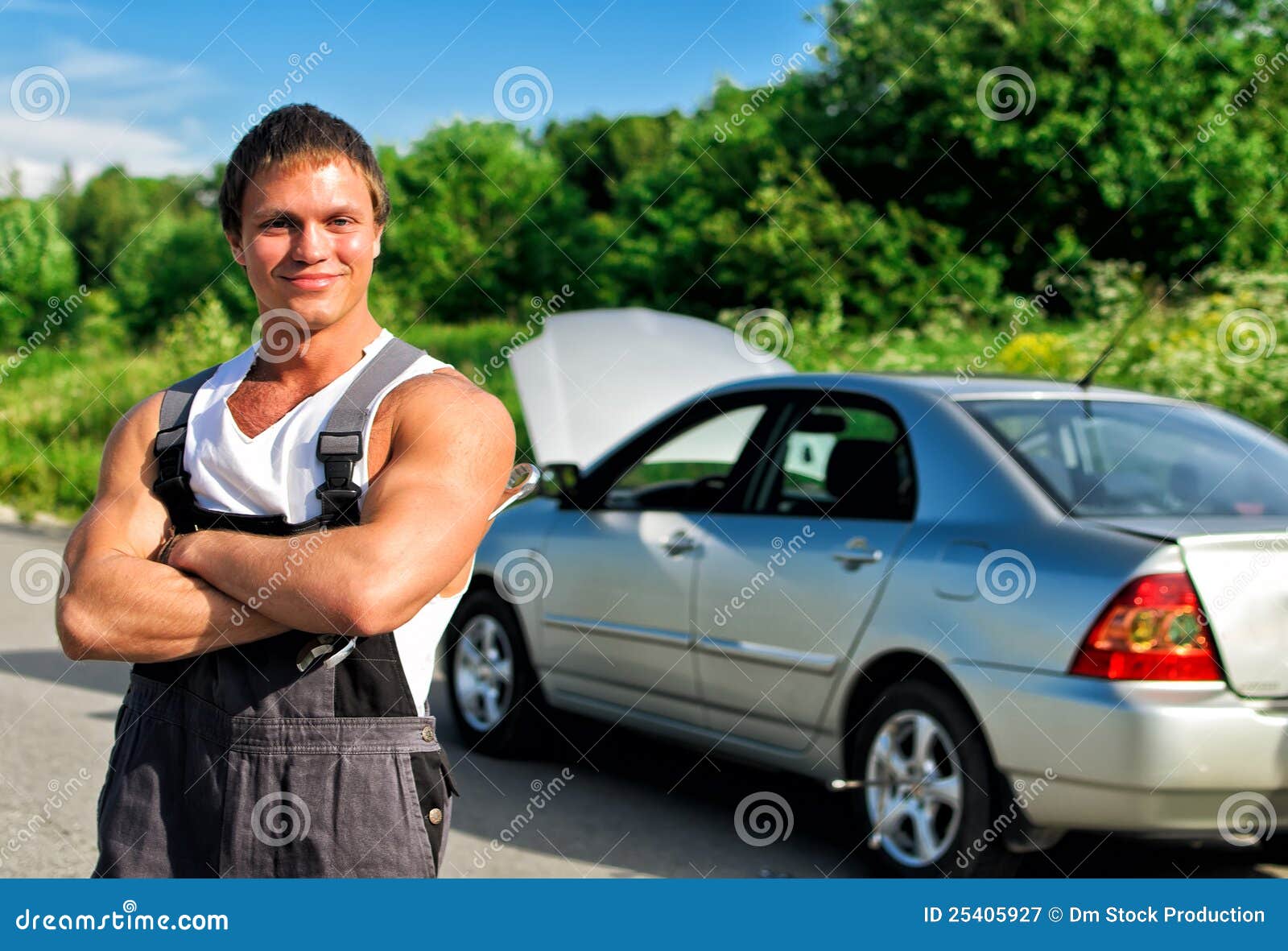 Handsome mechanic stock image. Image of handtools, maintenance - 25405927