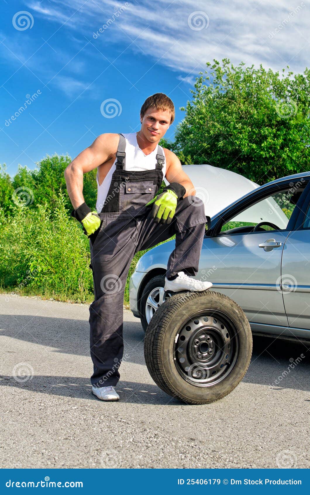Handsome mechanic stock image. Image of nature, motor - 25406179