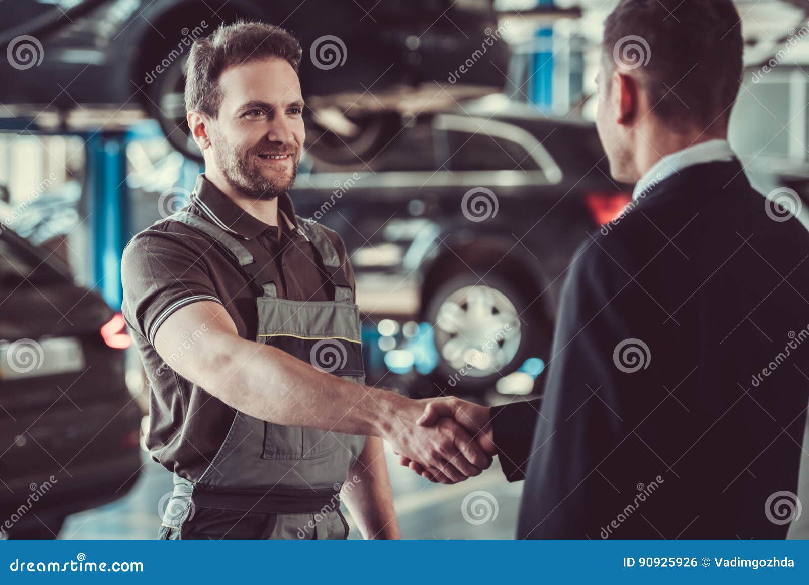 Handsome Mechanic and Businessman Stock Photo - Image of inspection ...