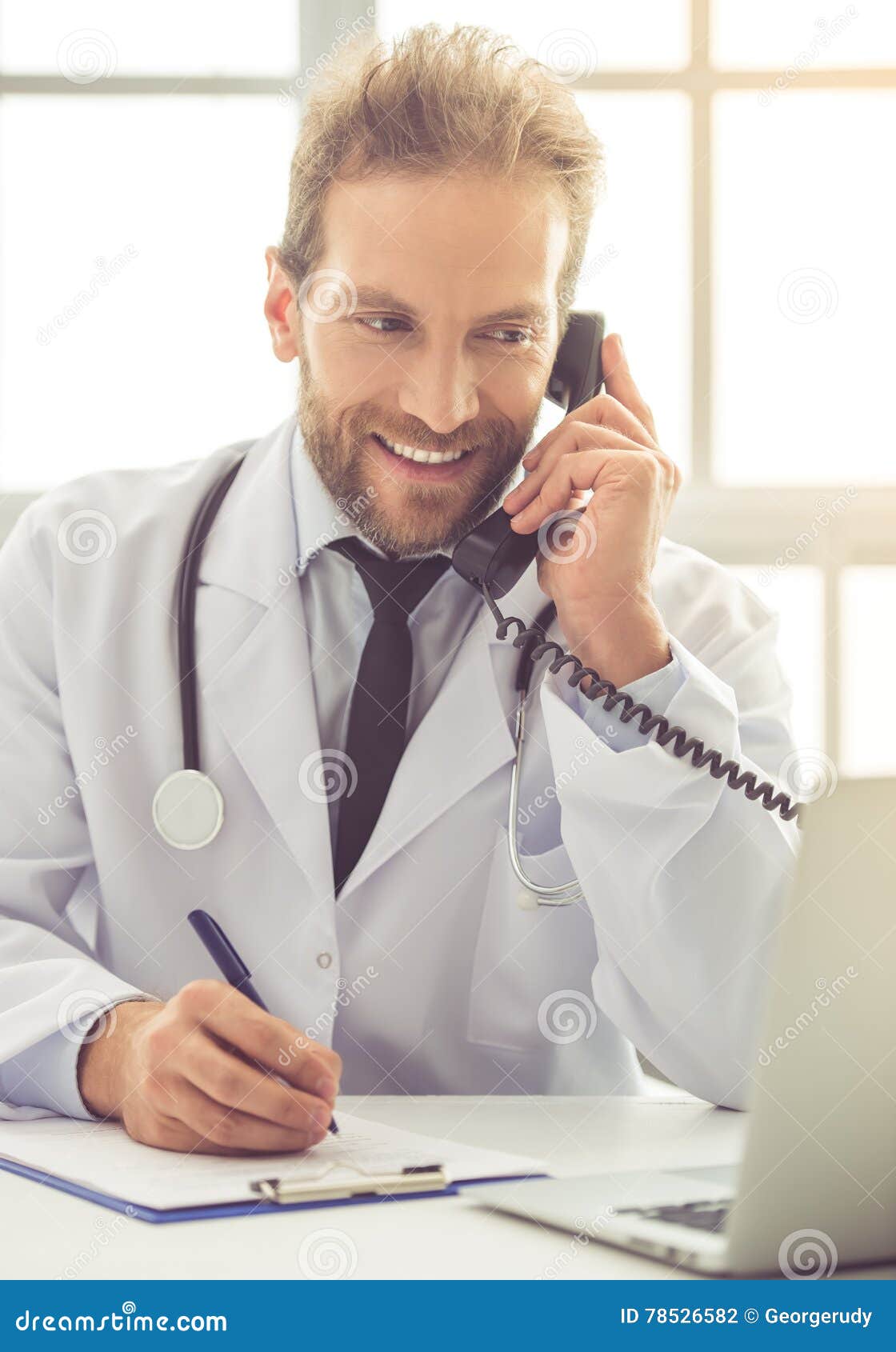 Handsome medical doctor stock photo. Image of patient - 78526582