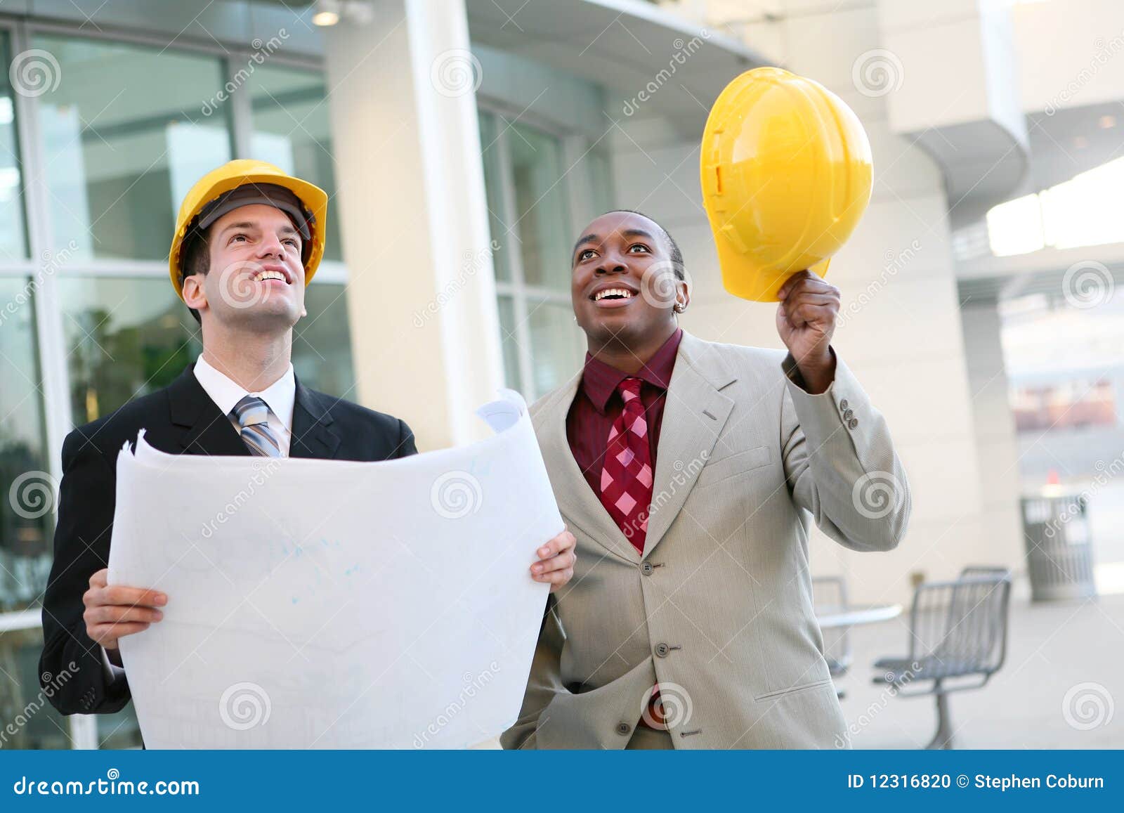 Handsome Men Architects stock photo. Image of development - 12316820