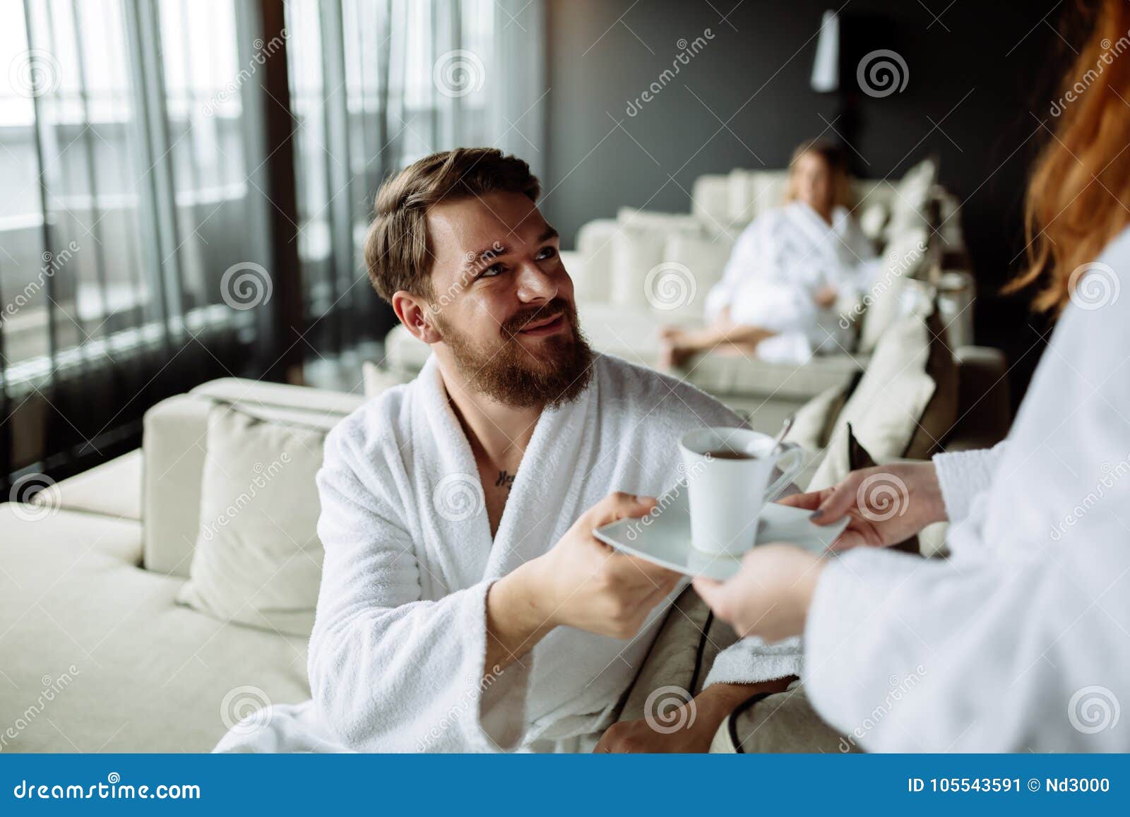 Handsome man drinking tea stock image. Image of drinking - 105543591