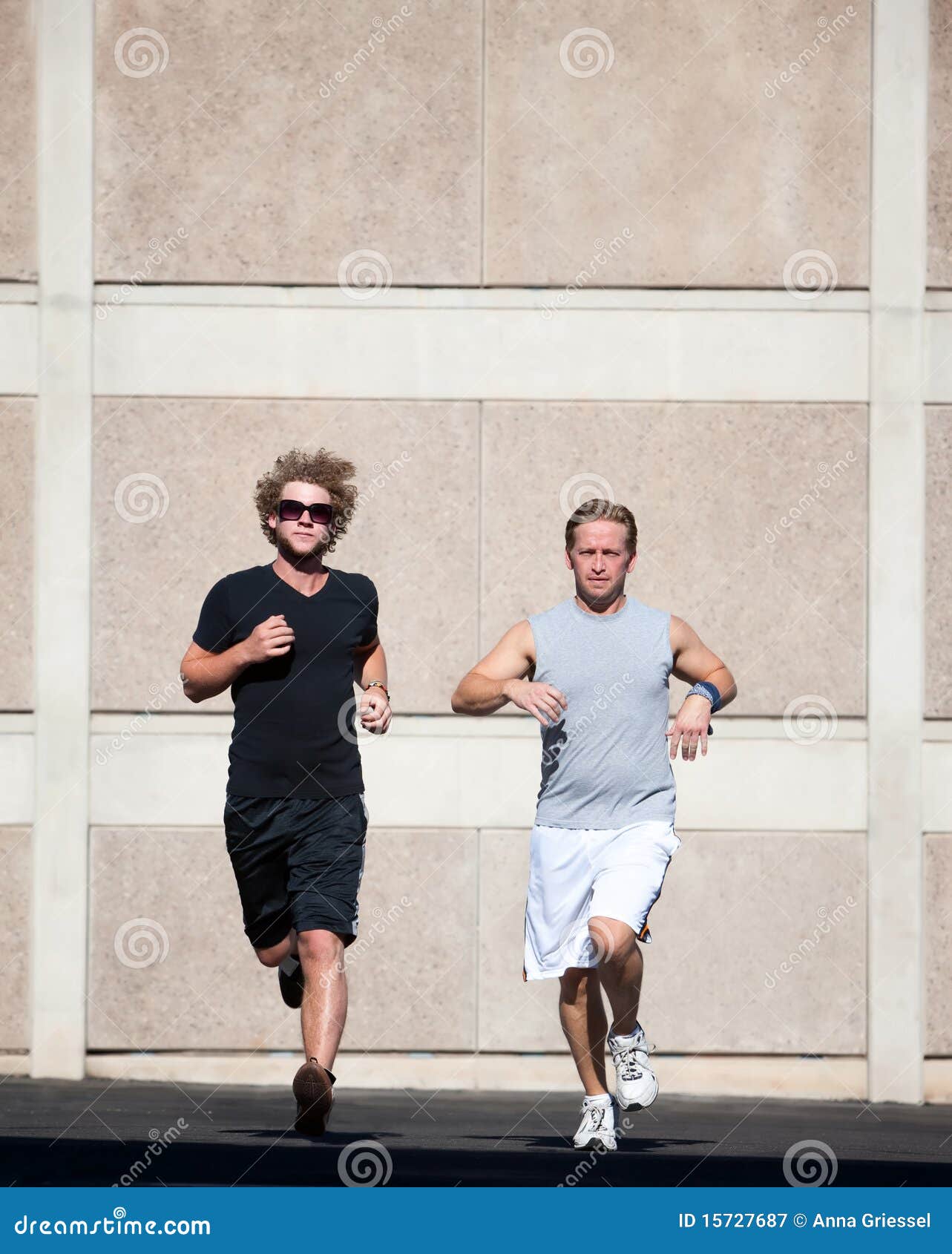 Handsome Men Running for Exercise. Stock Image - Image of racing ...