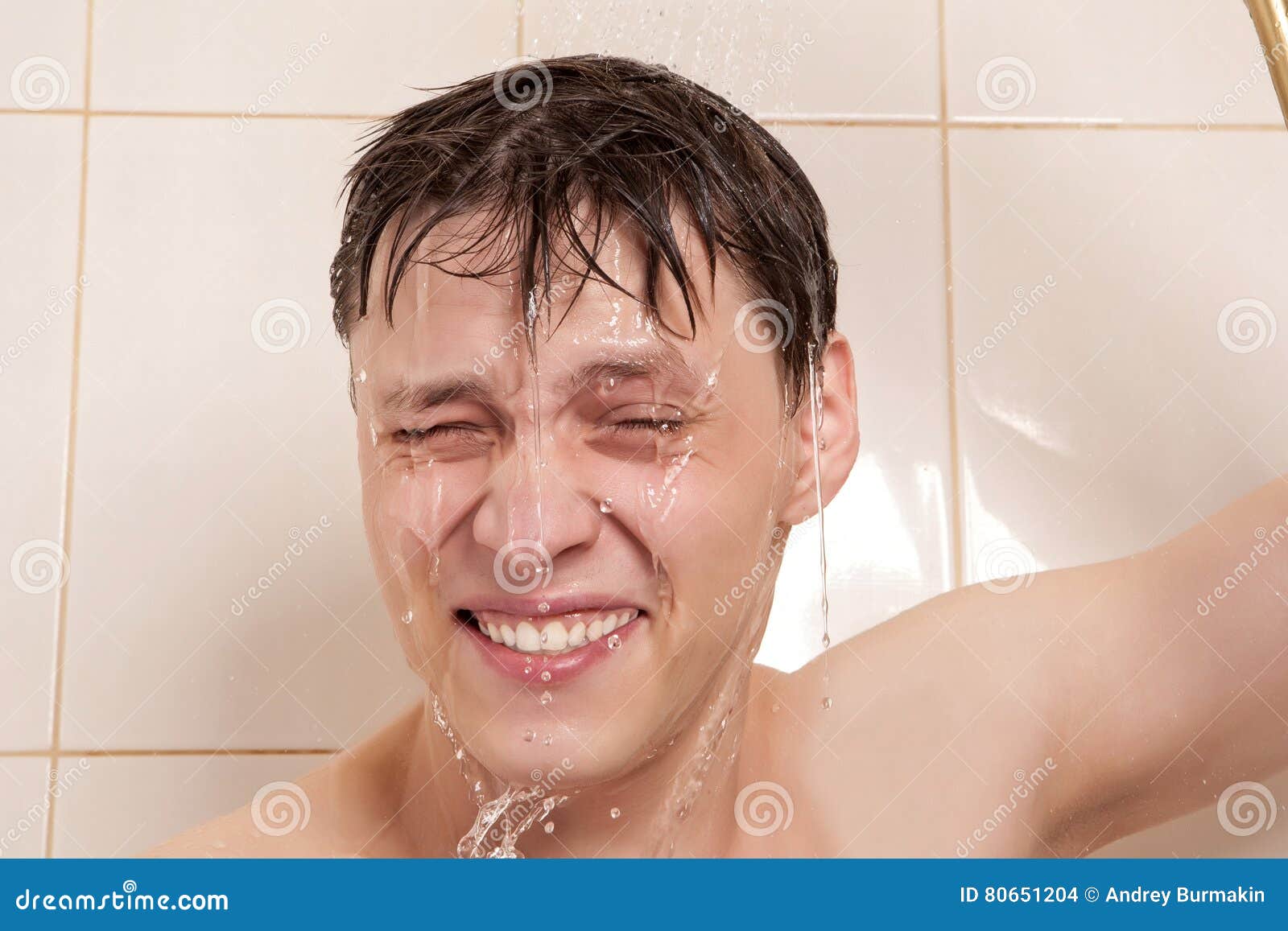Handsome Men Washing His Face Stock Photo - Image of male, clean: 80651204