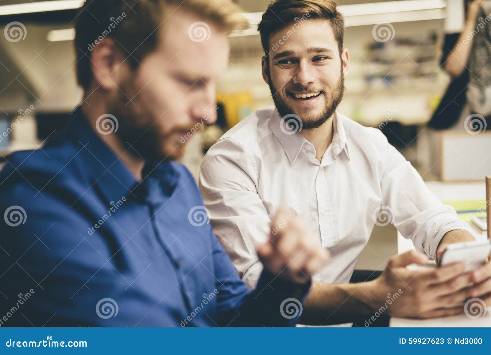 Handsome Men Working in an Office Stock Image - Image of laptop, person ...