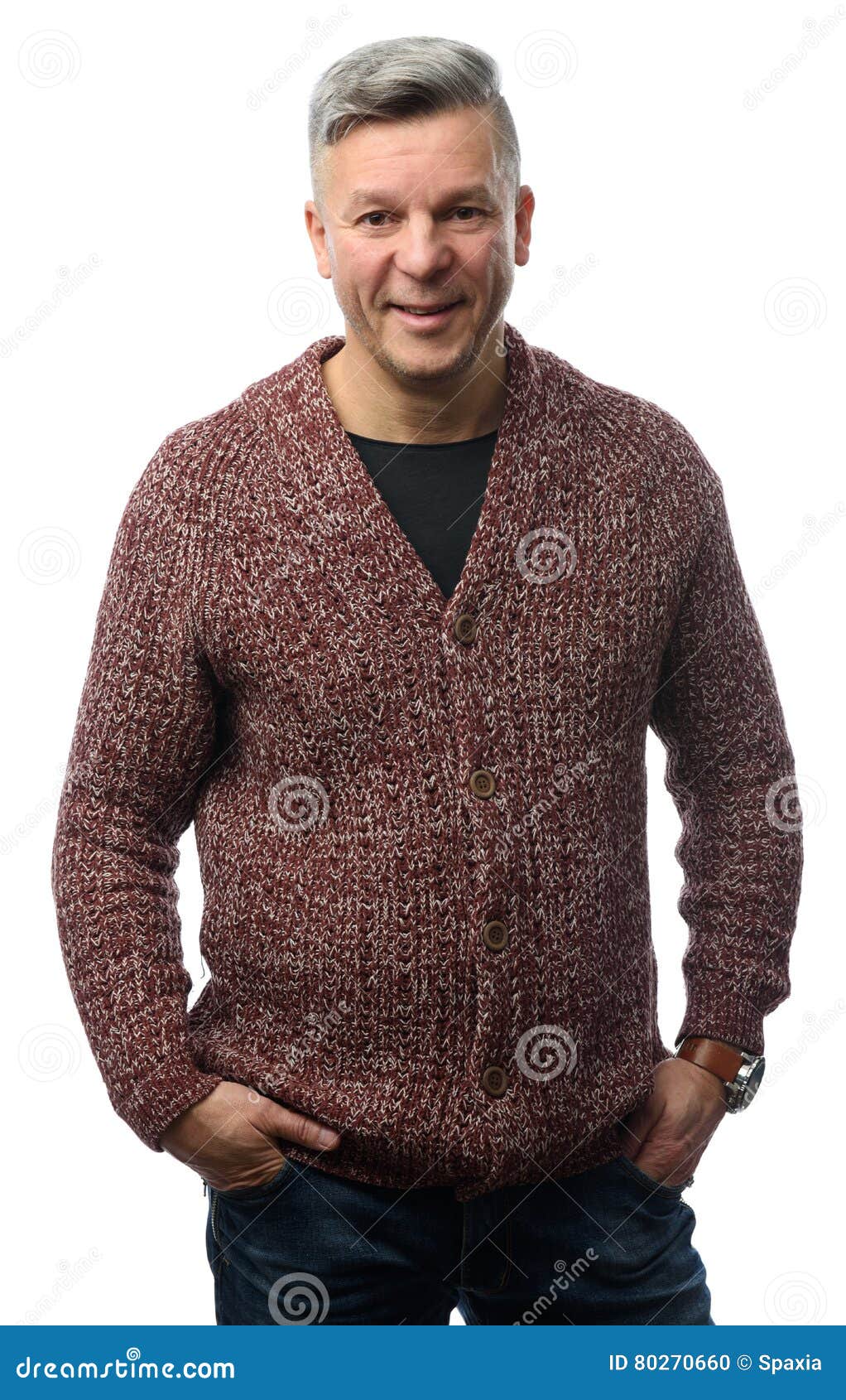 Handsome Mid Age Men in Casual Clothes Stock Photo - Image of person ...