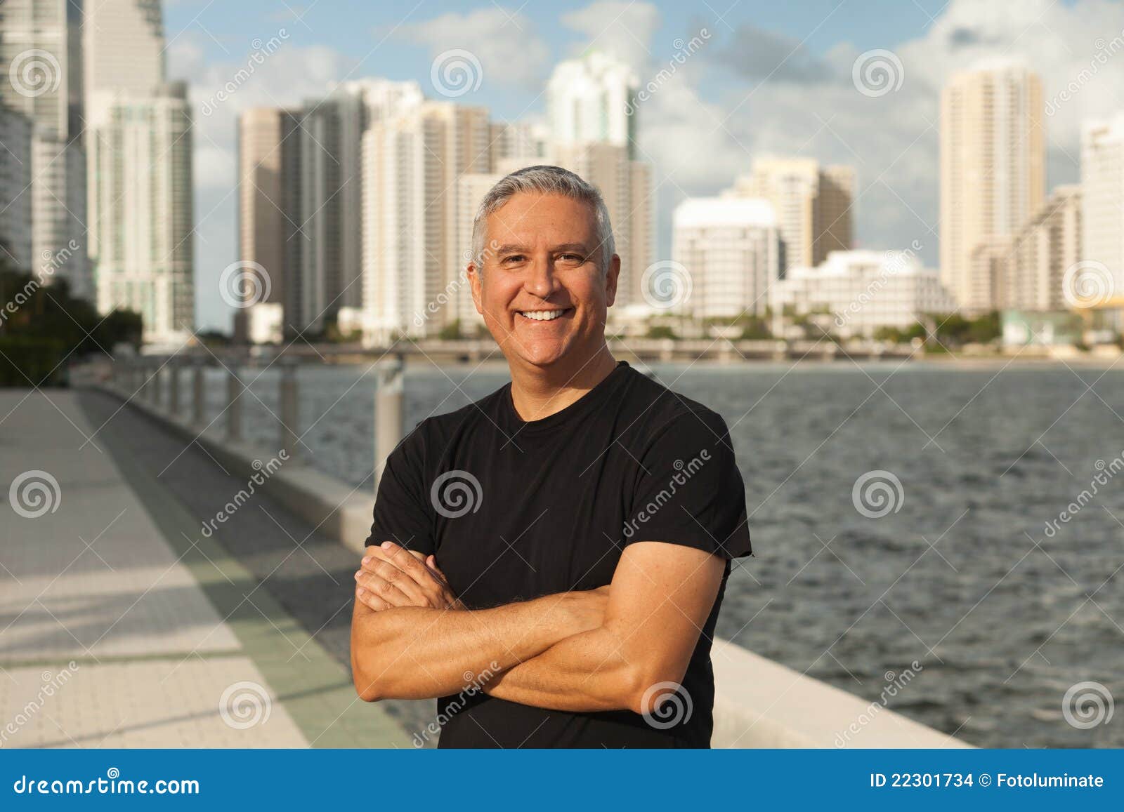 Handsome Middle Aged Man Looking Pensive In The Sun Royalty-Free Stock ...