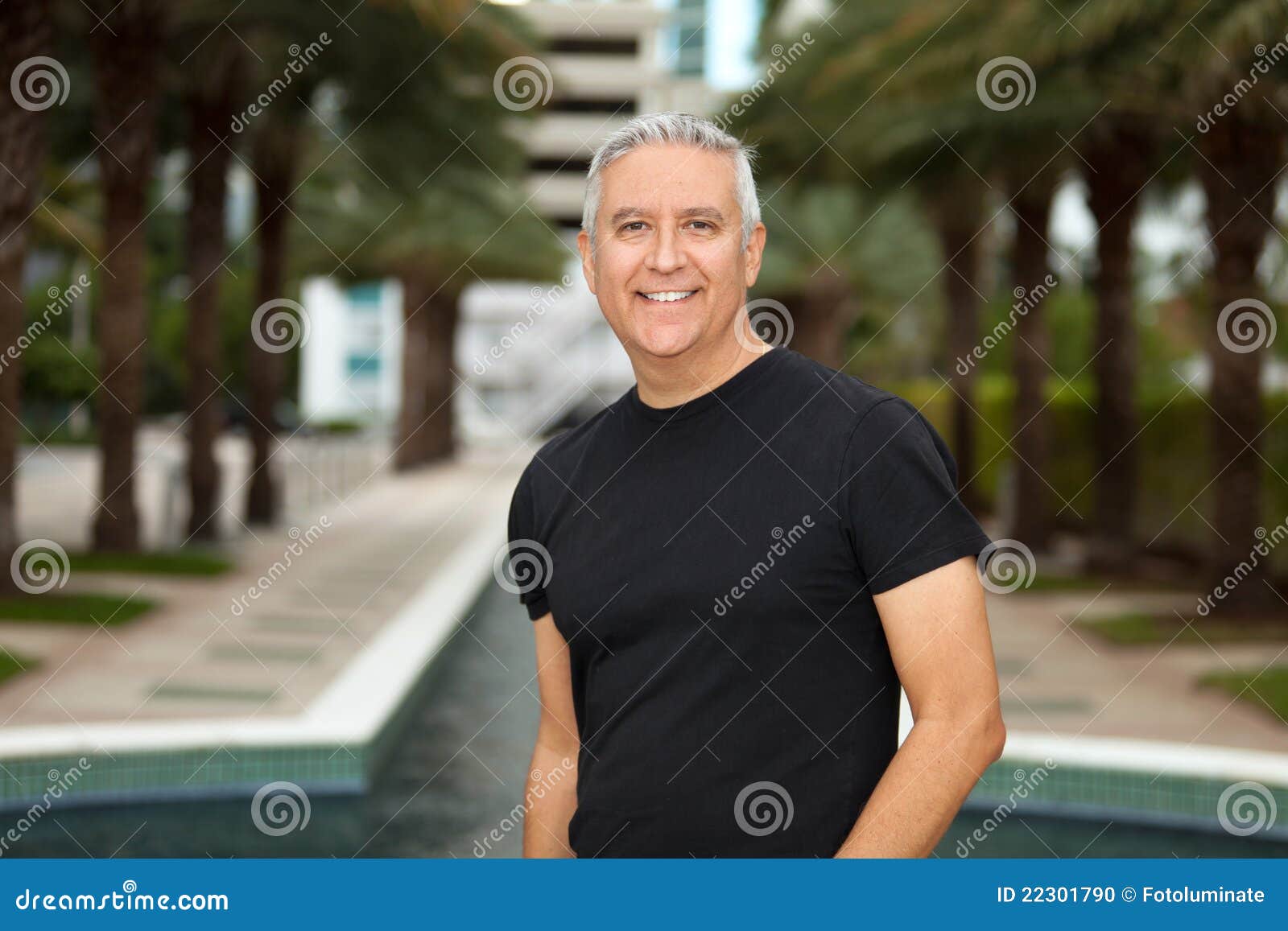 Handsome Middle Aged Man Looking Pensive In The Sun Royalty-Free Stock ...