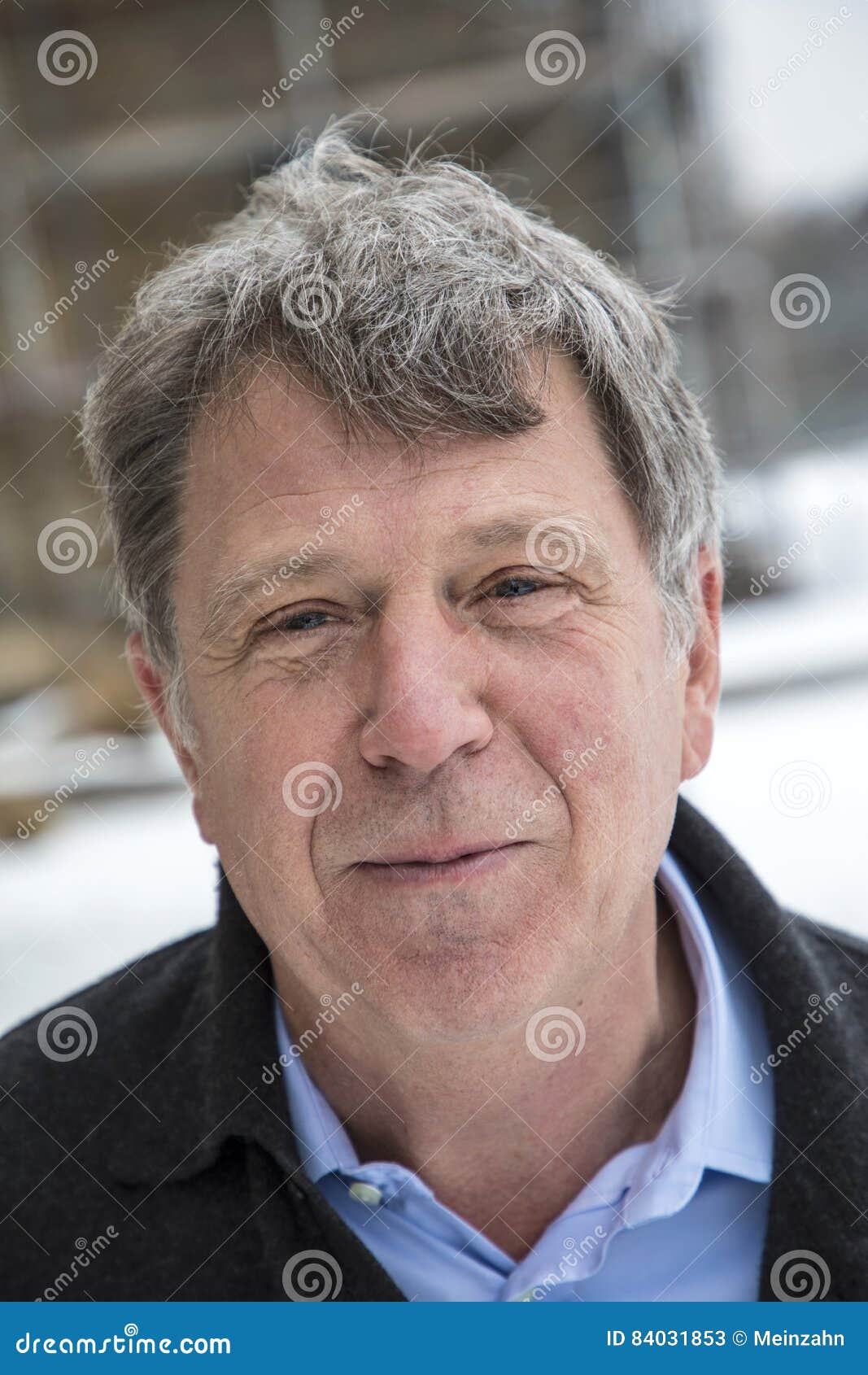 Handsome Middle Age Man Outdoor Stock Image - Image of portrait, hair ...