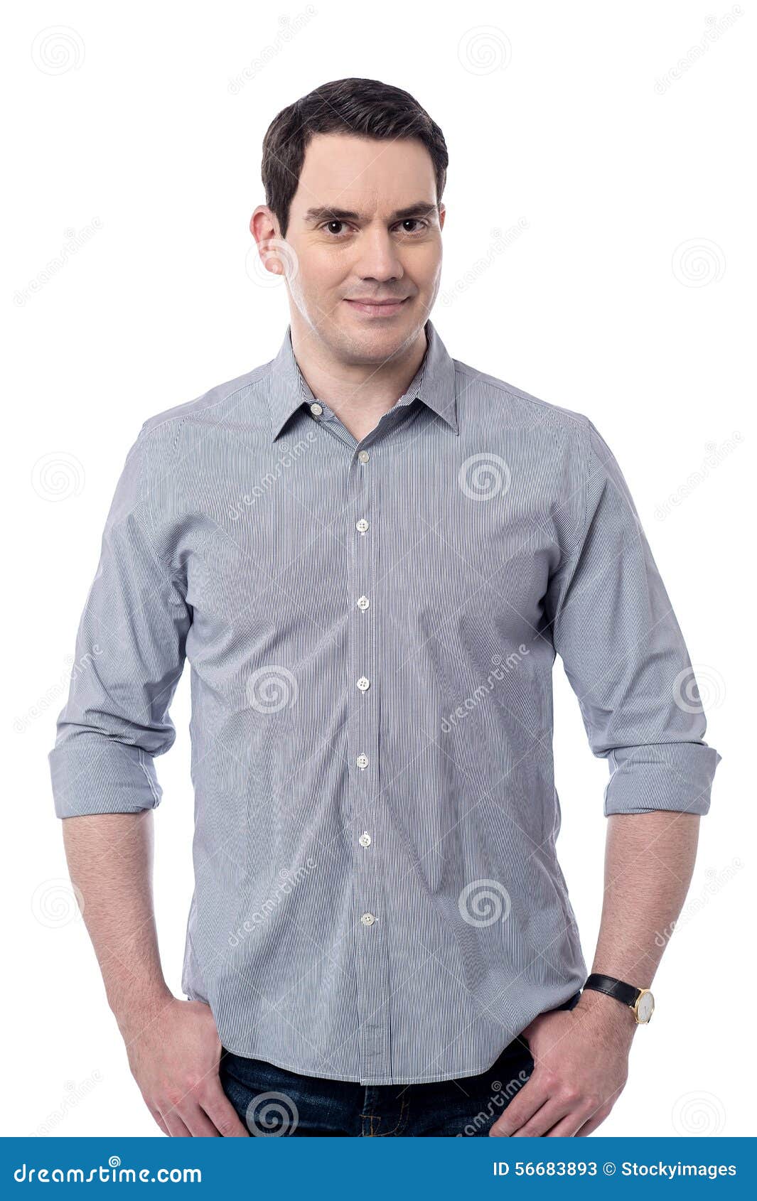 Handsome Middle Aged Man Posing Stock Image - Image of cool, male: 56683893