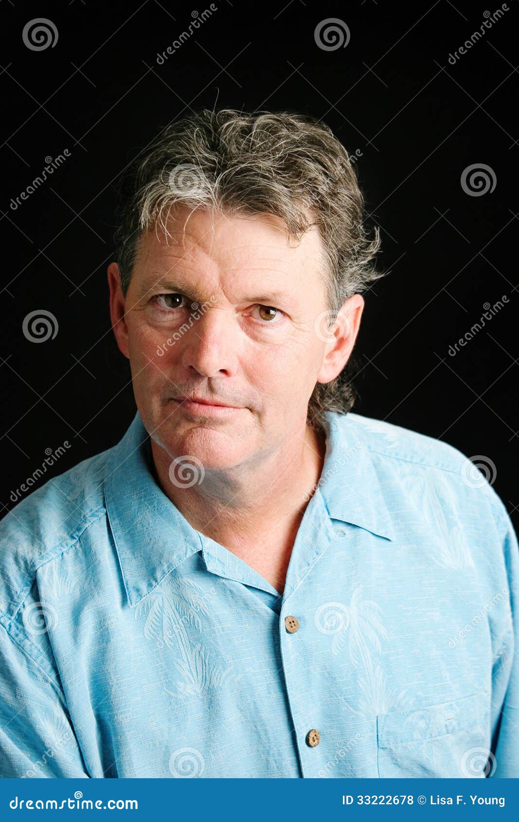 Handsome Middle-aged Man Serious Stock Photo - Image of fifties ...