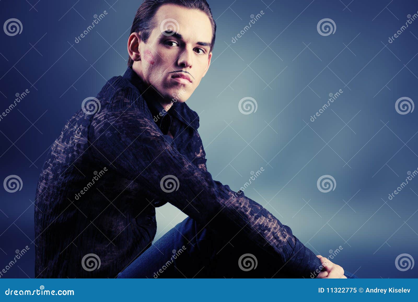 Handsome model stock image. Image of closeup, relax, black - 11322775