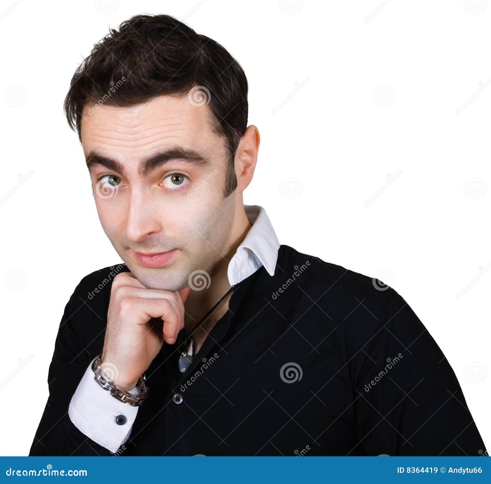 Handsome modest man stock image. Image of embarrassing - 8364419