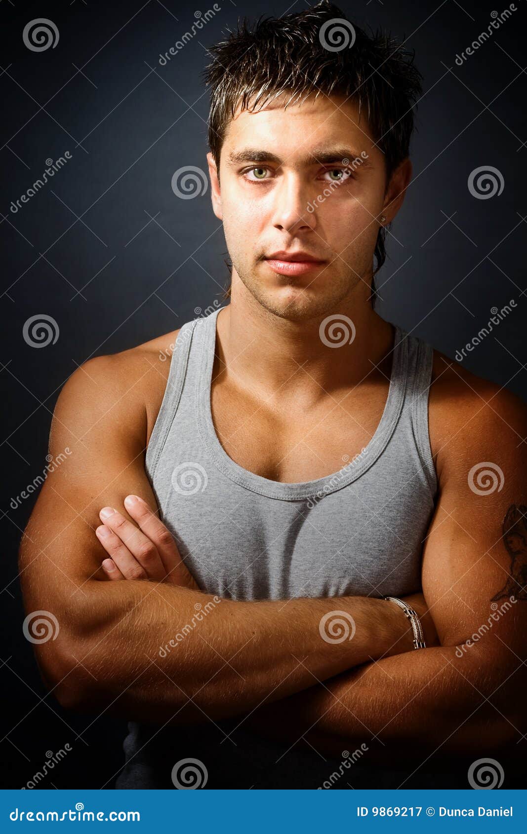 Handsome Muscular Man With Arms Folded Royalty-Free Stock Photo ... Handsome Muscular Man With Arms Folded Royalty-Free Stock Photo ...