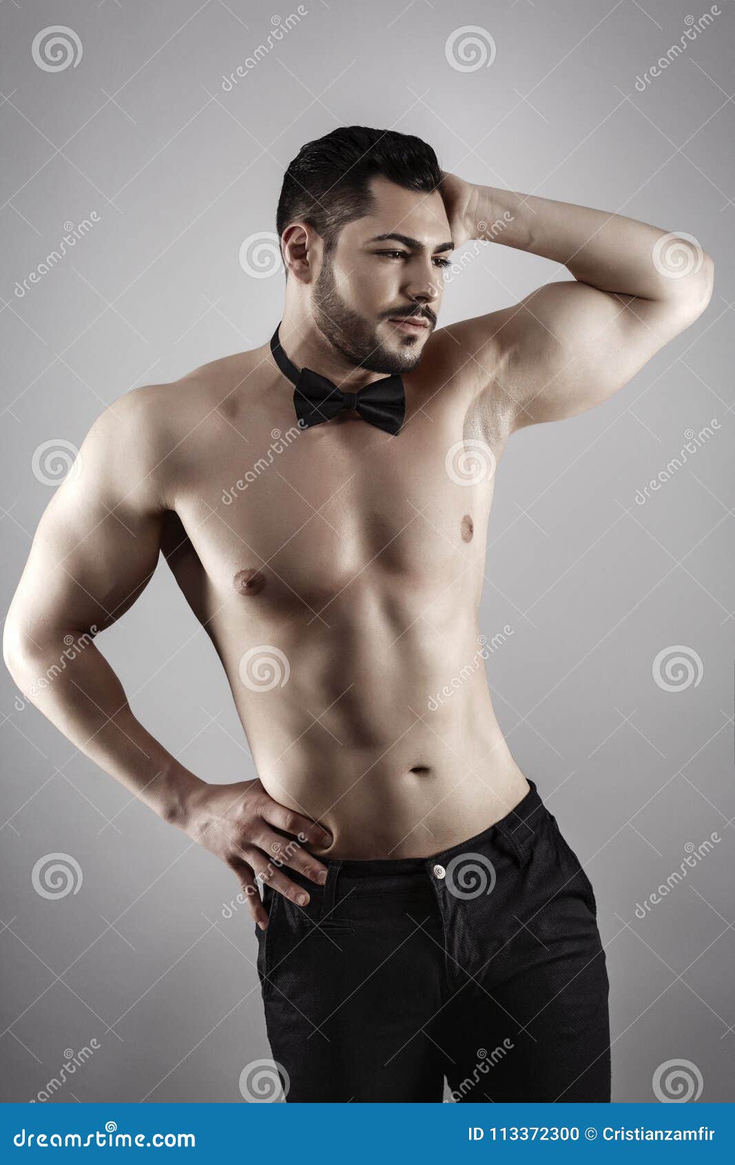 Handsome Muscular Man Posing Stock Photo - Image of muscleman ...