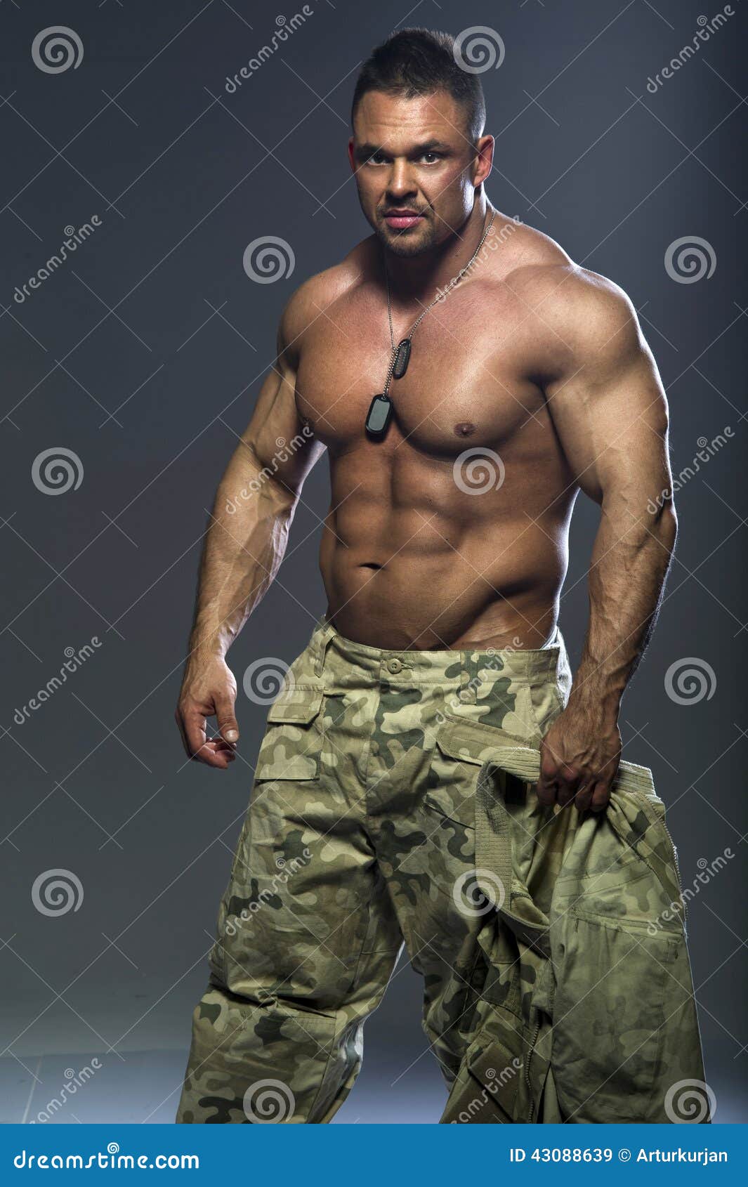 Handsome muscular man stock image. Image of person, white - 43088639