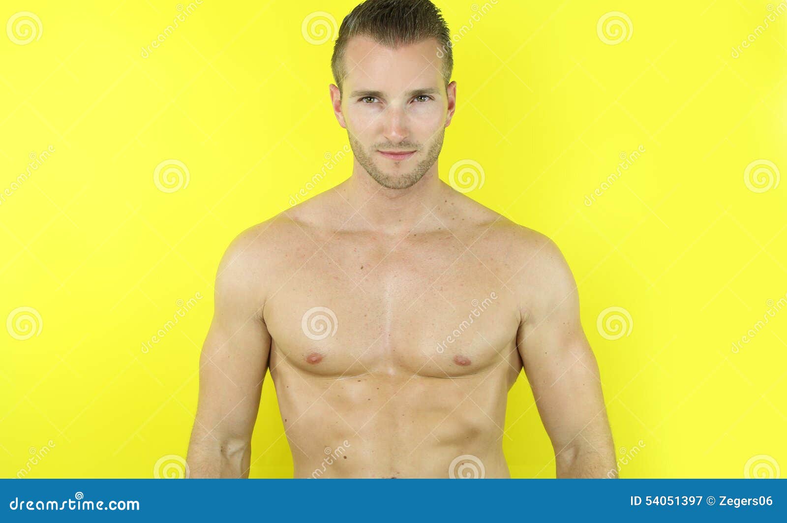 Handsome muscular man stock image. Image of blond, abdominal - 54051397