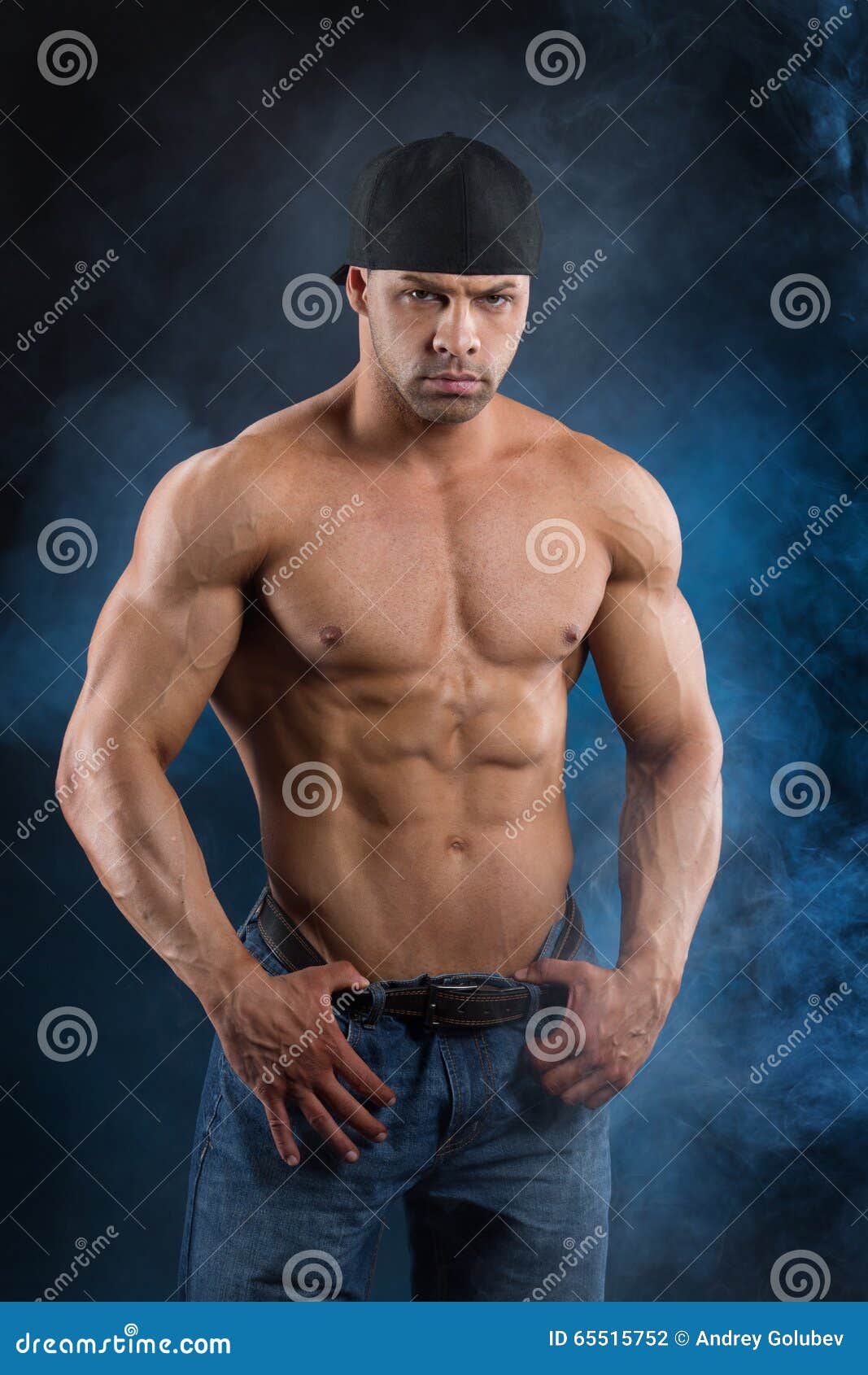 Handsome Powerful Bodybuilder with Stern Look Stock Photo - Image of ...