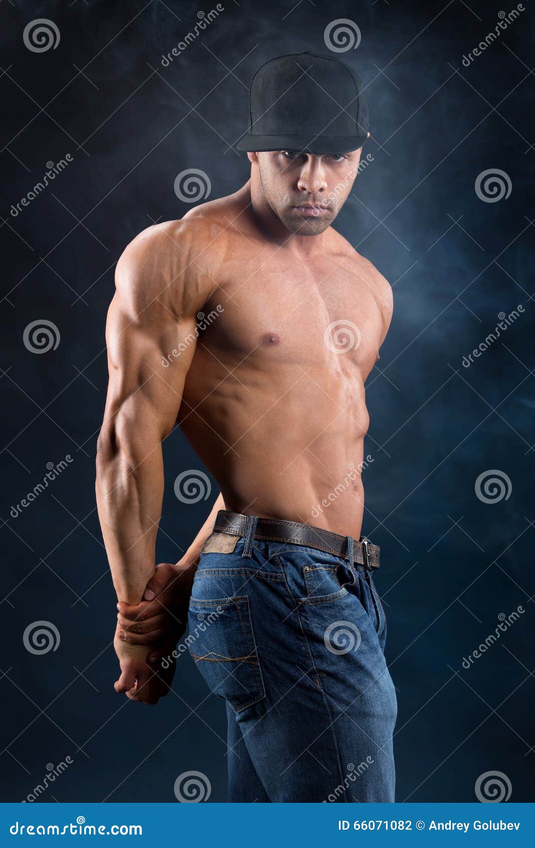 Handsome Powerful Bodybuilder with Stern Look Stock Photo - Image of ...