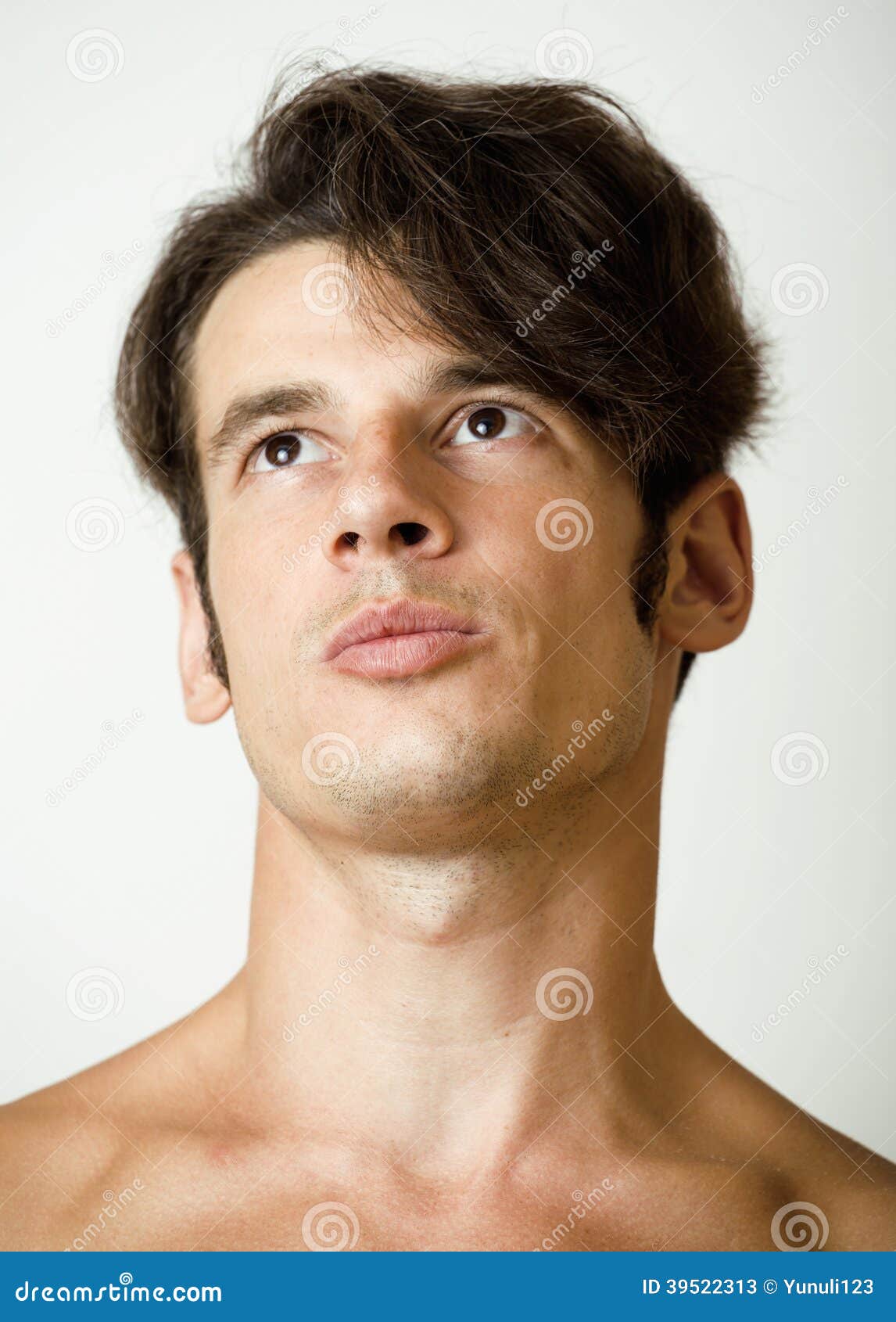 Handsome Real Man Thinking, Stock Image - Image of macho, face: 39522313