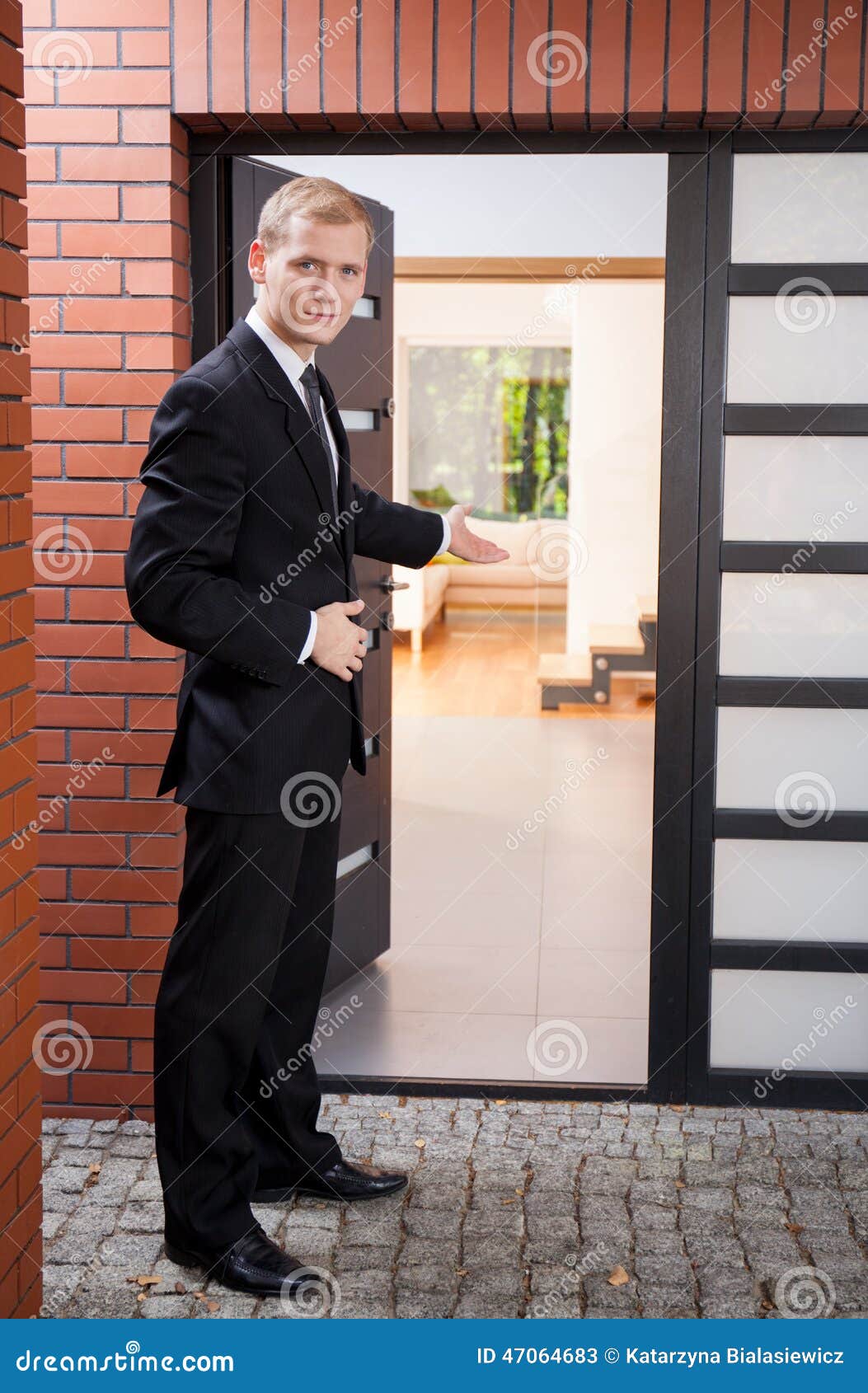 Handsome Realtor during His Work Stock Image - Image of family, home ...