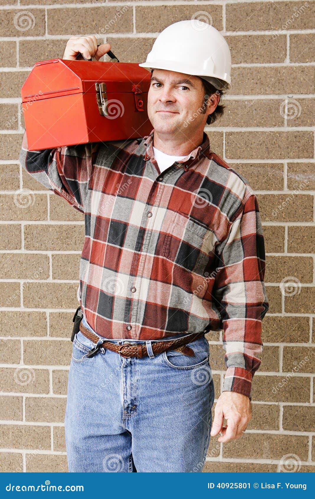 Handsome Repairman stock image. Image of safety, protective - 40925801