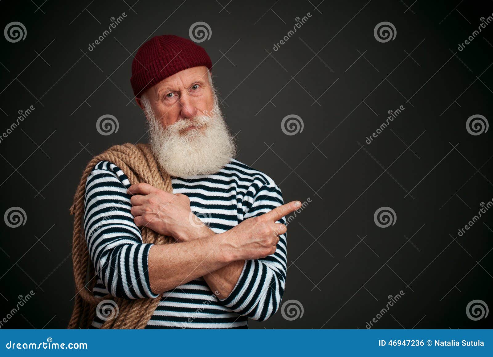 Handsome Sailor Isolated. Seaman. Stock Photo - Image of male, person ...