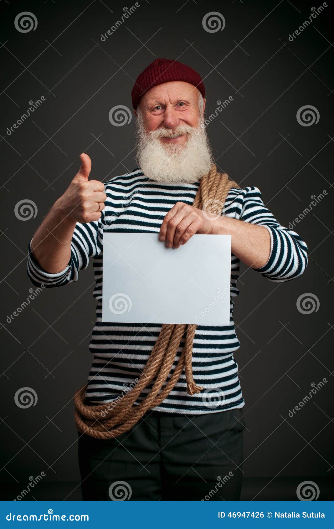 Handsome Sailor Isolated. Seaman. Stock Photo - Image of isolated ...