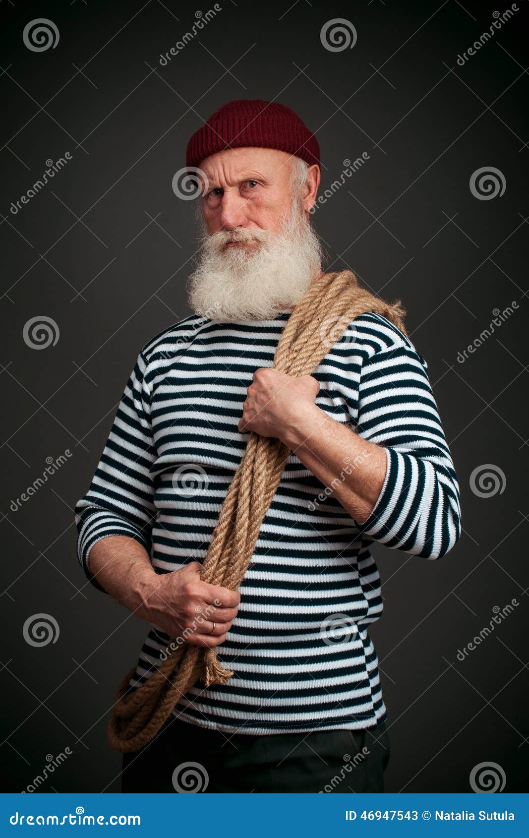 Handsome Sailor Isolated. Seaman. Stock Image - Image of lifestyle ...