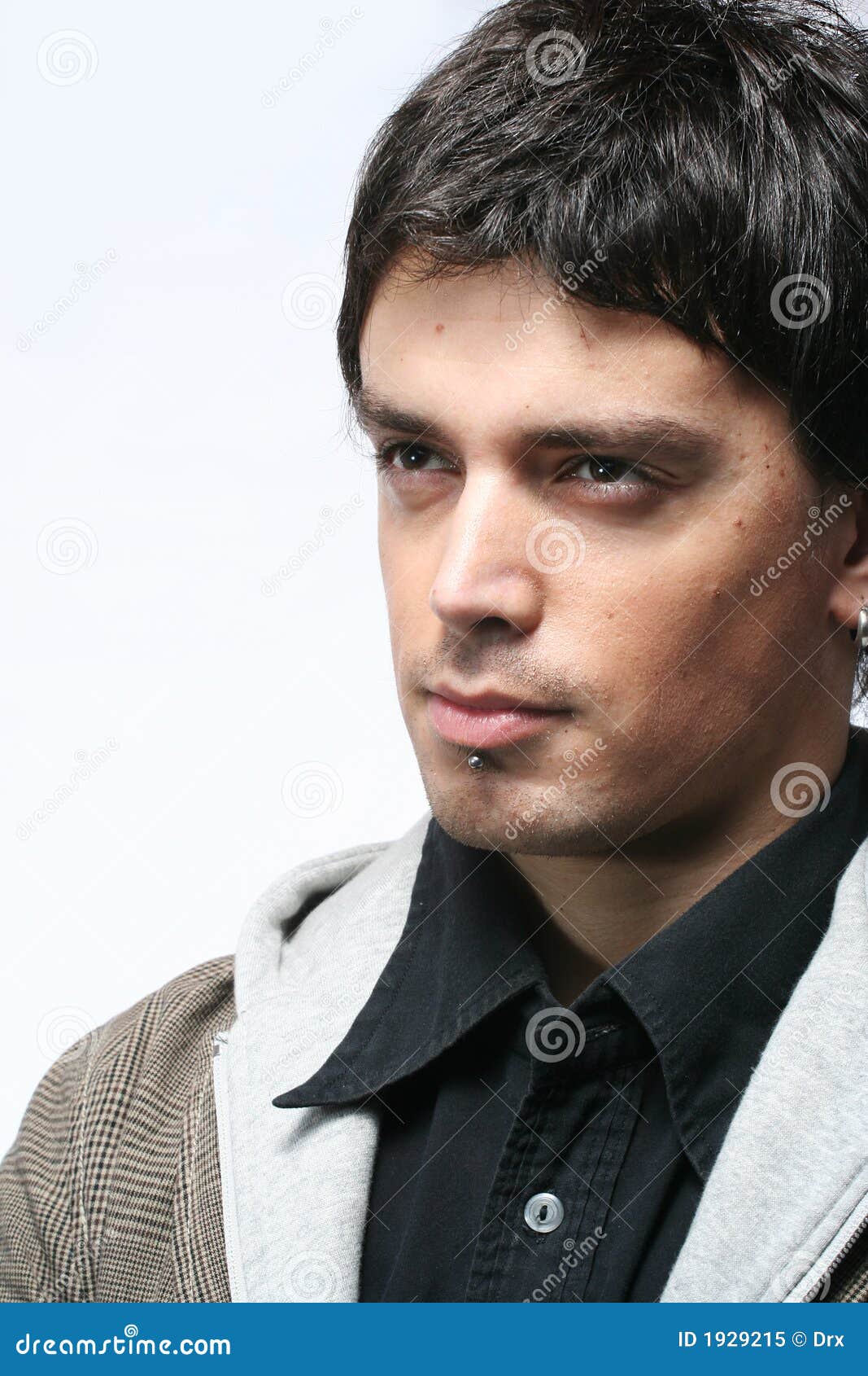 Handsome and Satisfied Man Face Stock Image - Image of casual ...