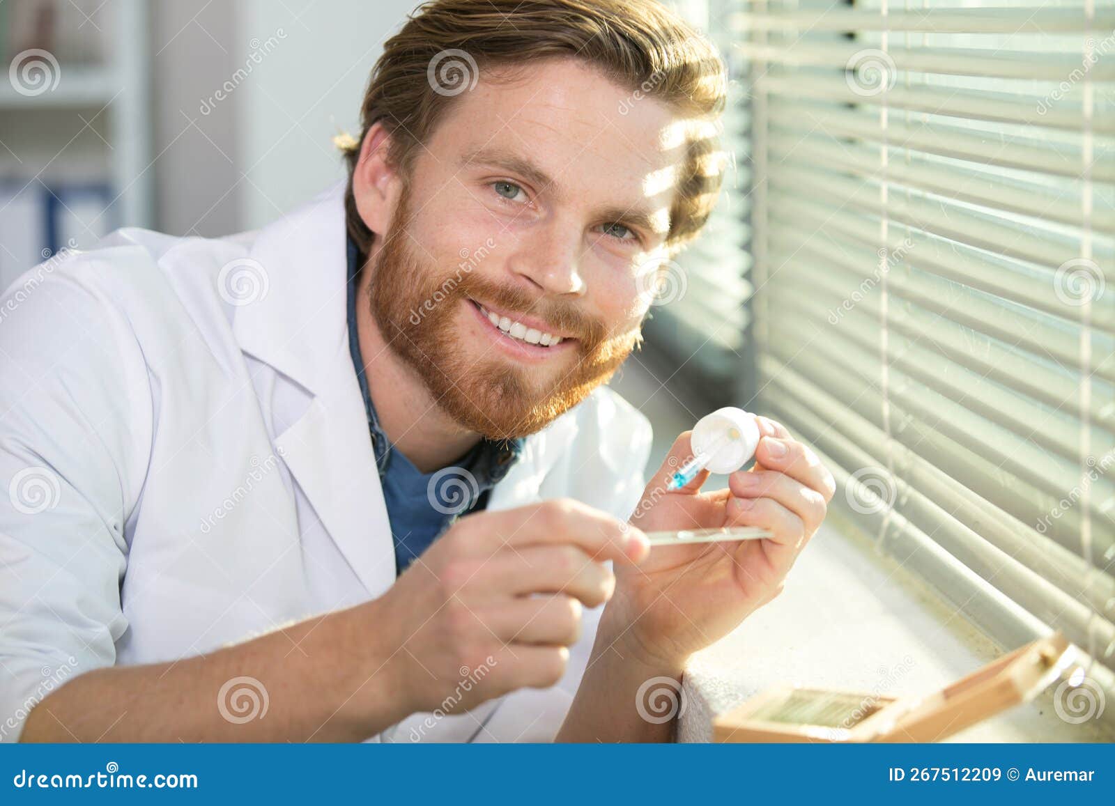 Handsome Scientist Man Looking at Camera Stock Image - Image of adult ...