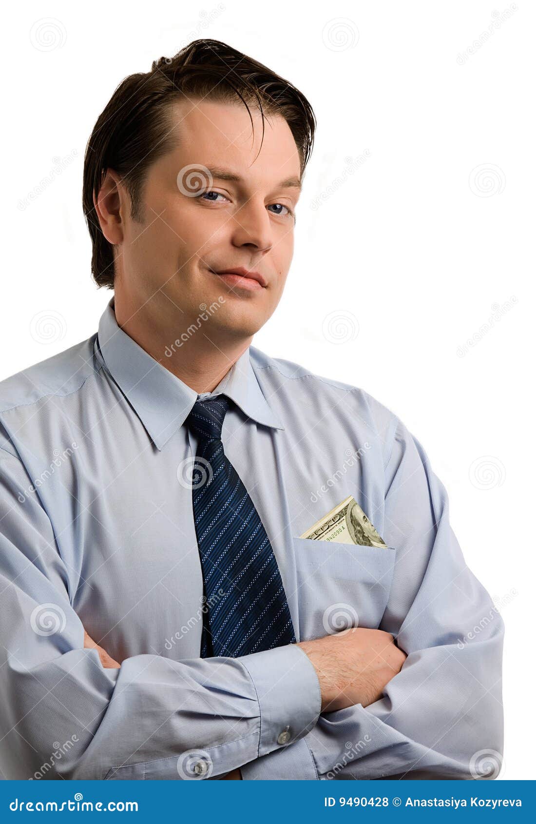 Handsome Self-satisfied Businessman Stock Photo - Image of portrait ...