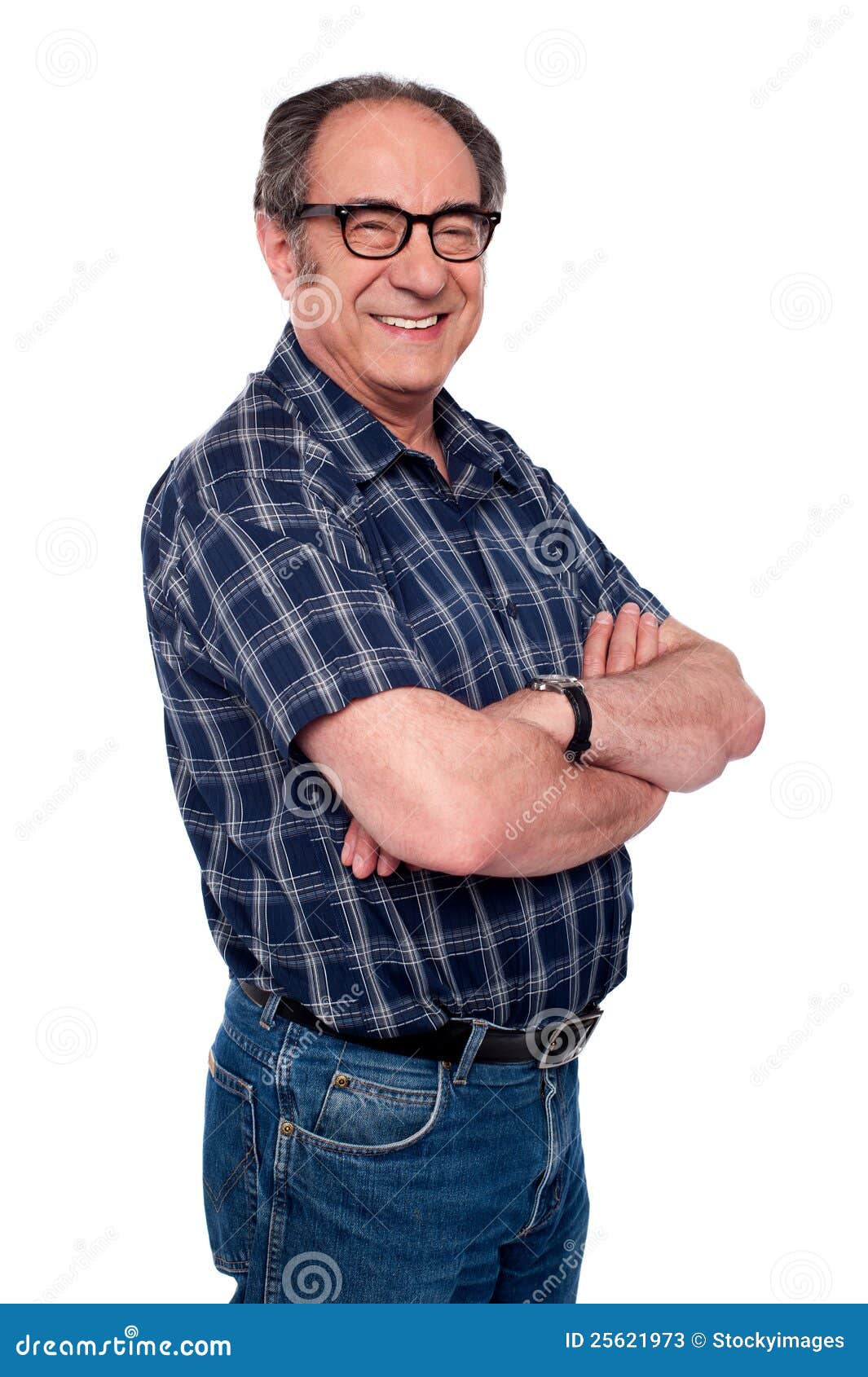 Handsome Senior Male Posing in Style Stock Image - Image of folded ...