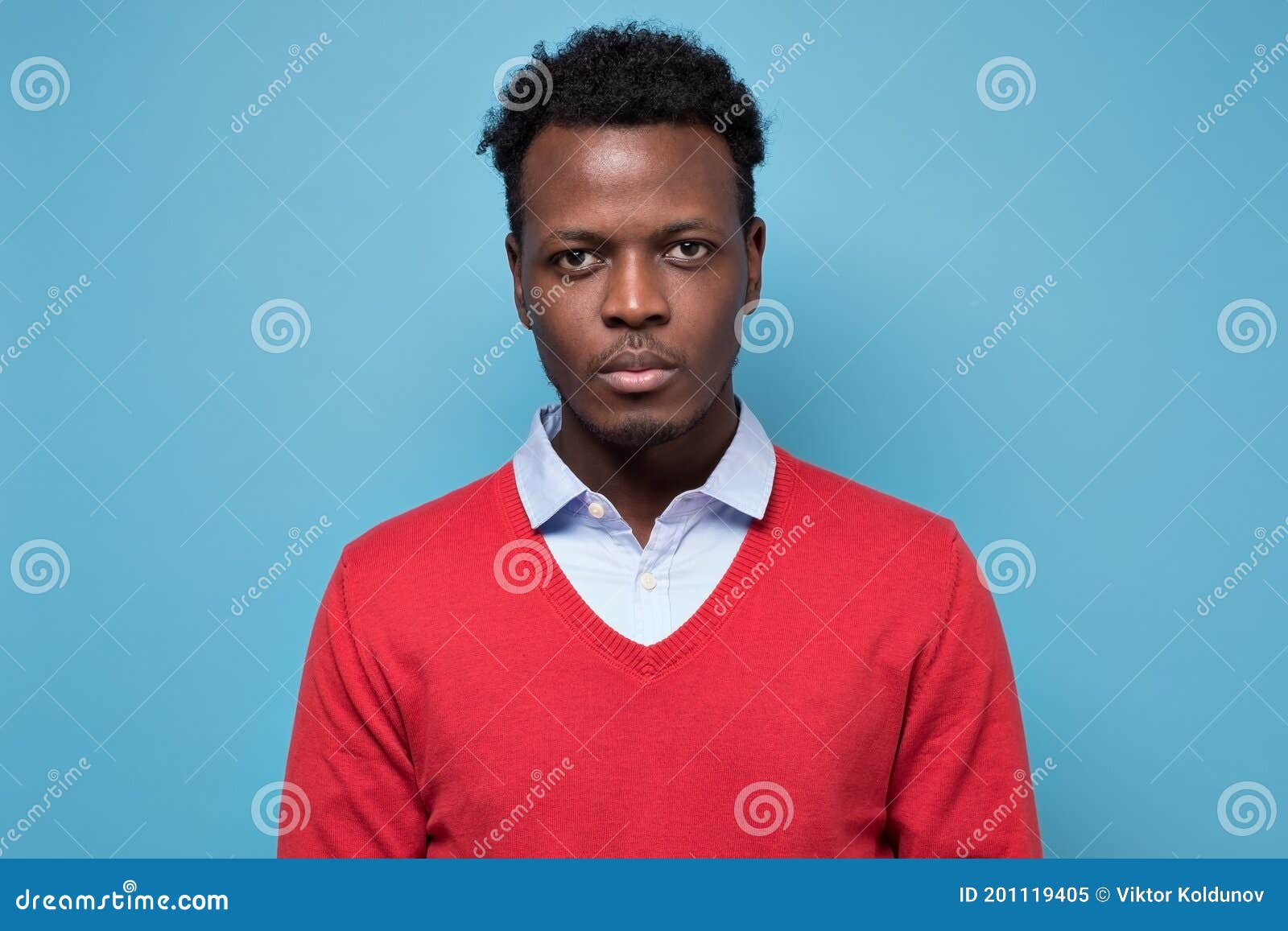 Handsome Serious African Man Looking at the Camera with Serious ...