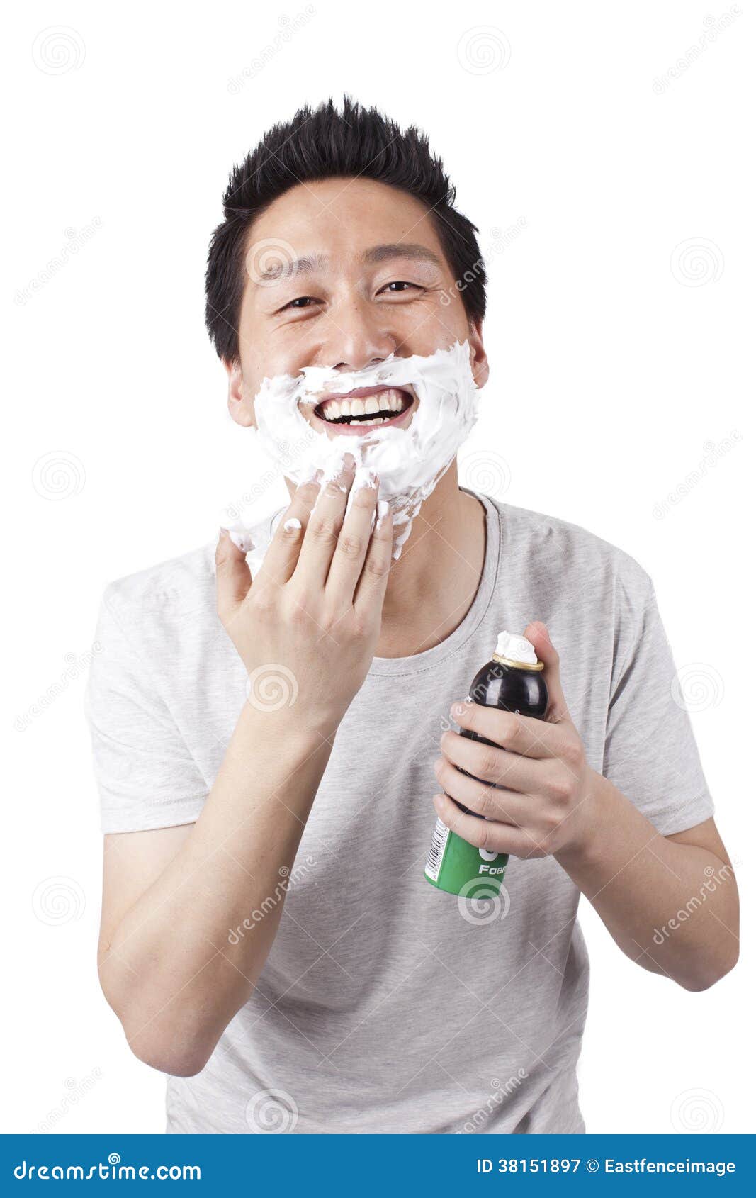 Handsome shaving man stock image. Image of home, cities - 38151897
