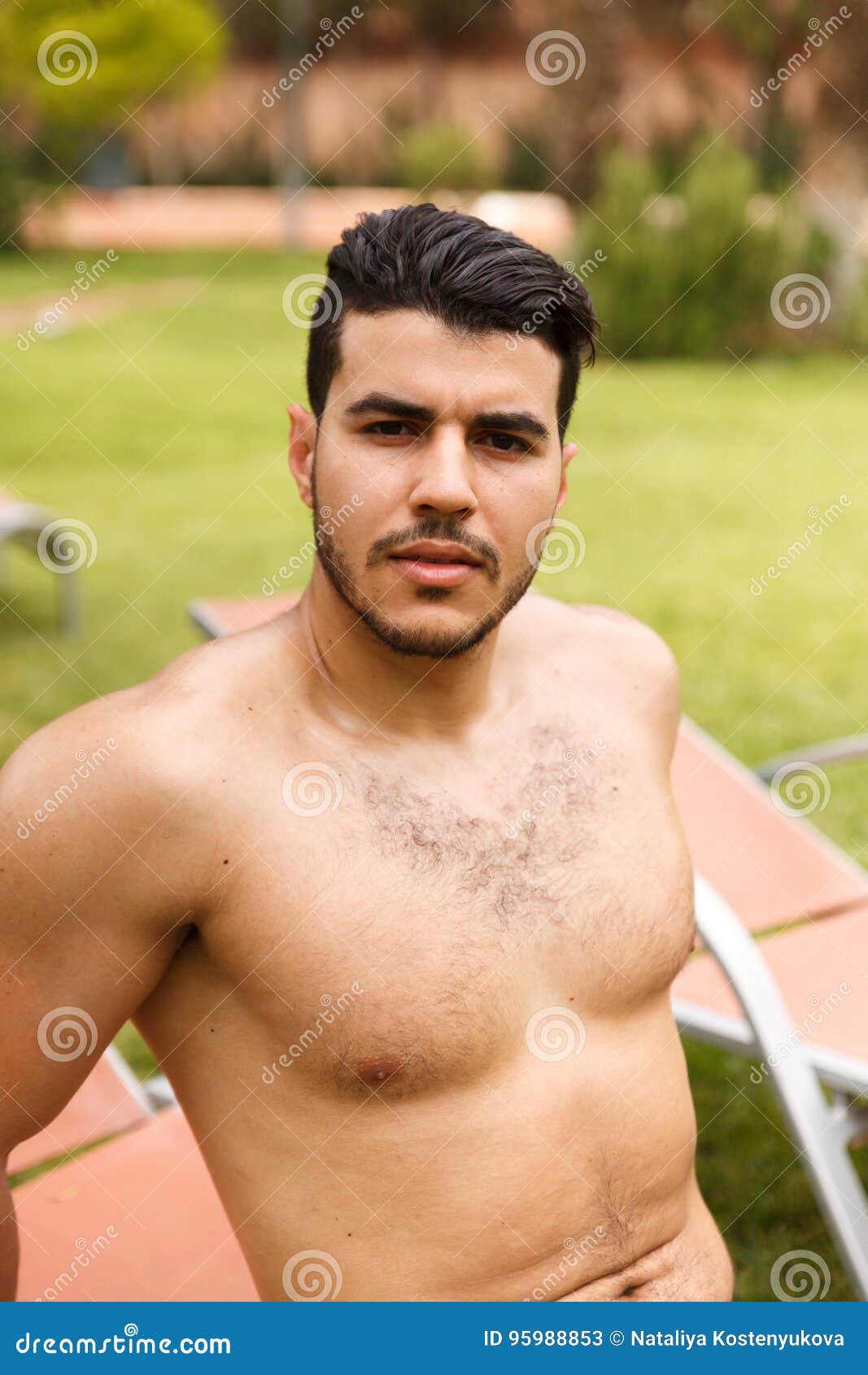 Handsome shirtless man stock image. Image of fitness - 95988853