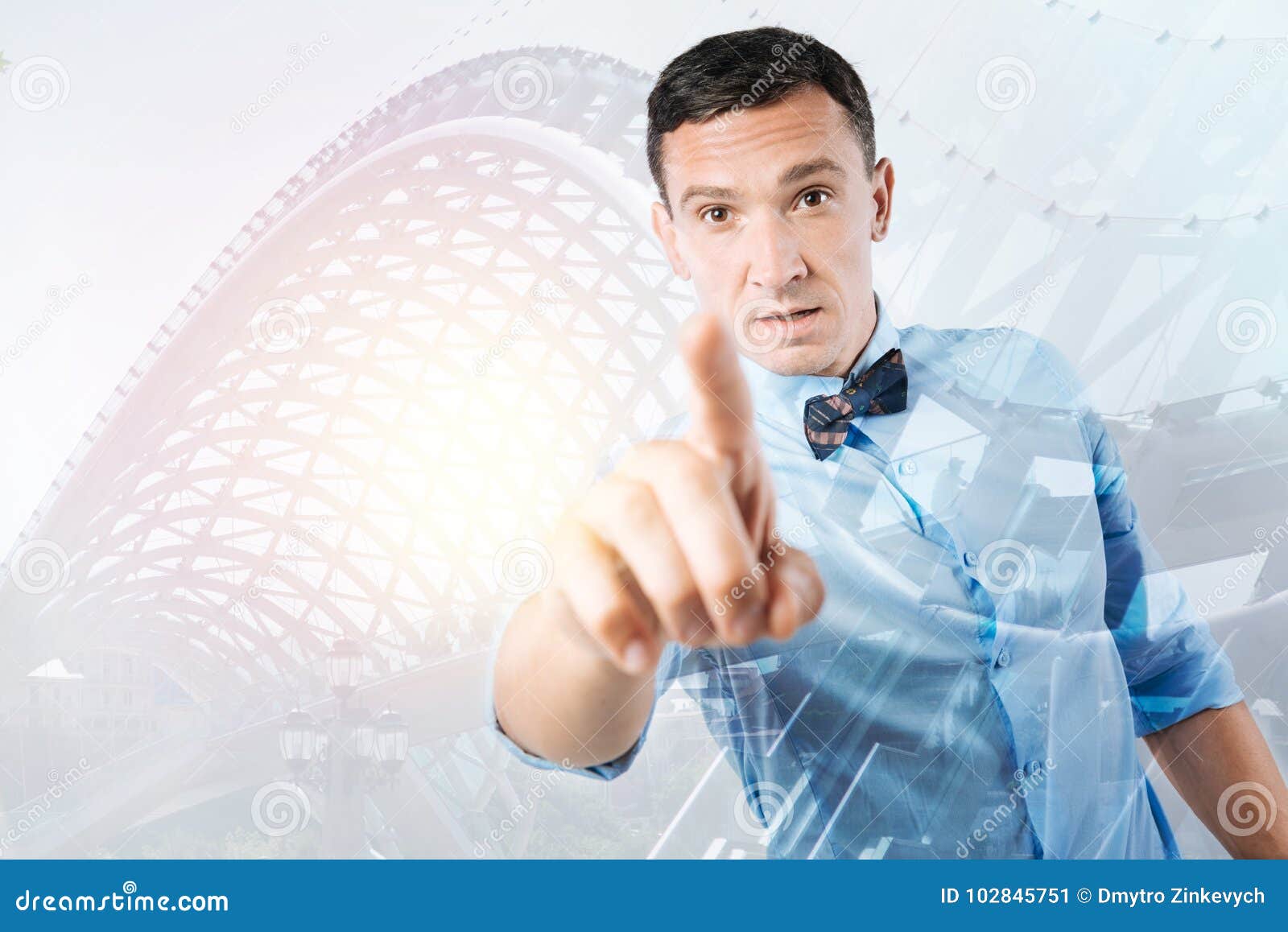 Handsome Smart Man Pointing at You Stock Image - Image of company ...